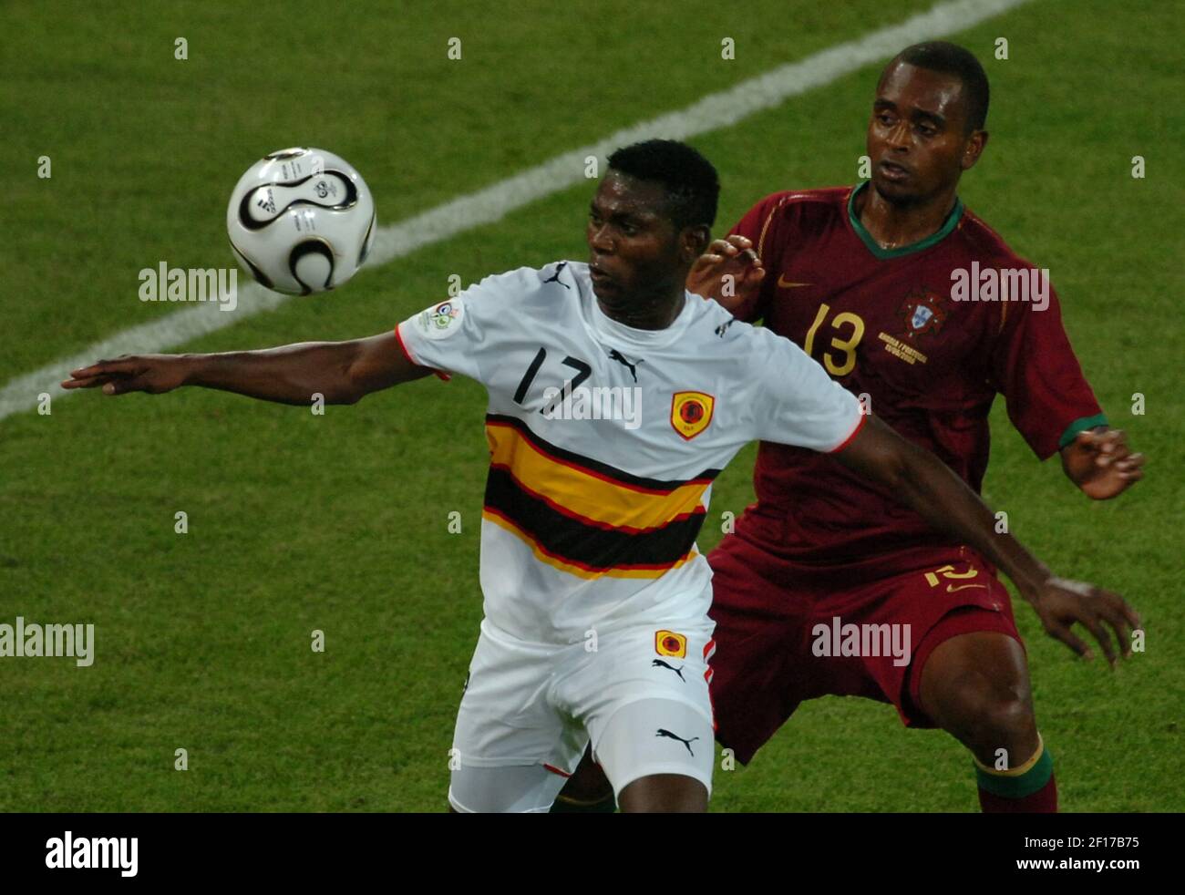 Portugal's Miguel and Angola's Ze Kalanga in action during the World ...