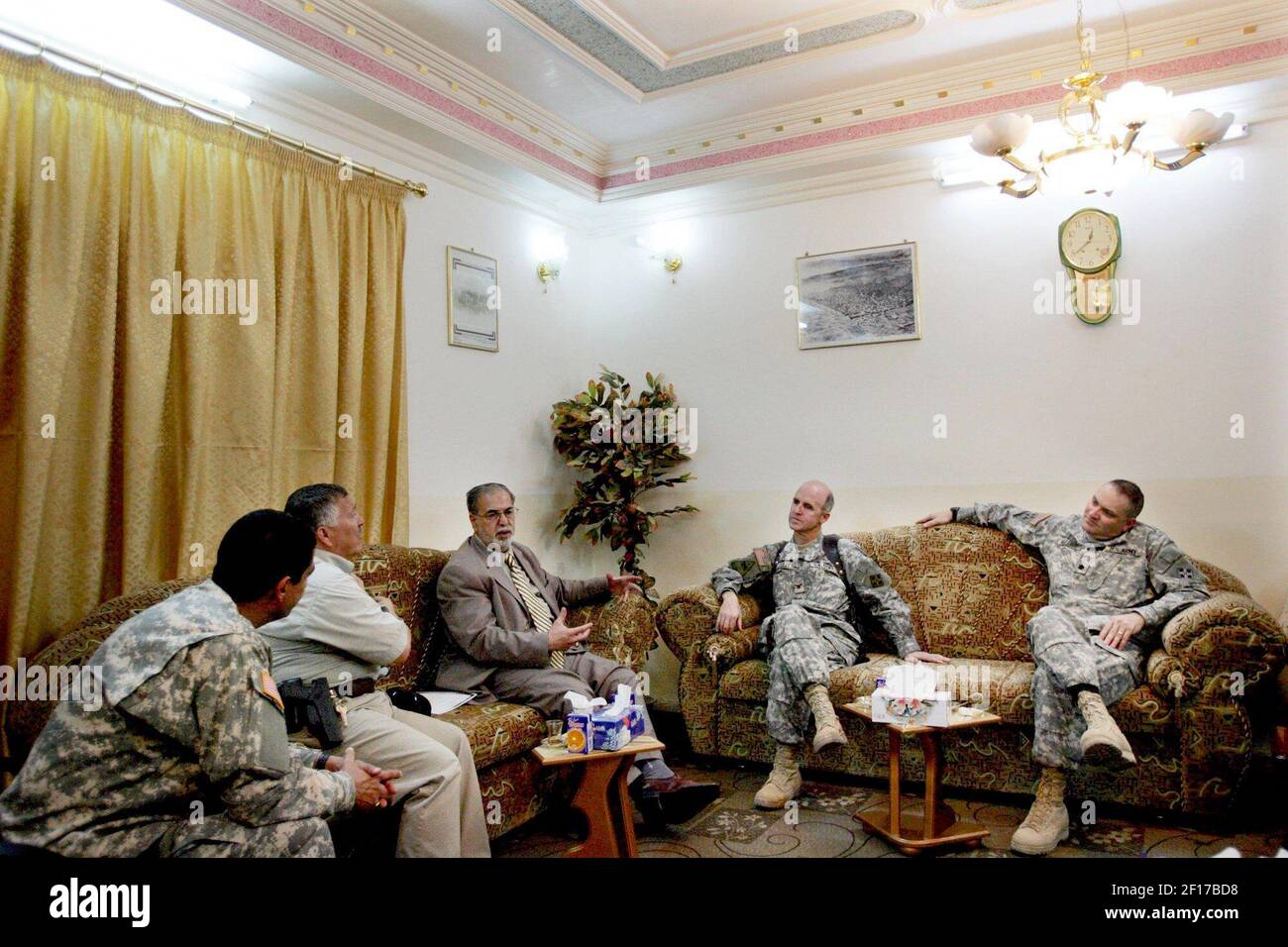 Colonel John Tully, center, Commander of the 2nd Brigade, Fourth ...