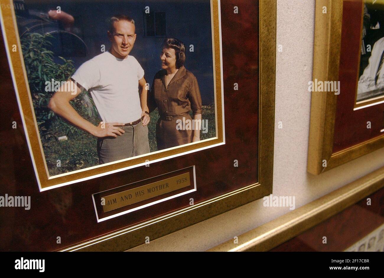 A 1958 photograph of James Dobson, left, with his mother Myrtle is ...