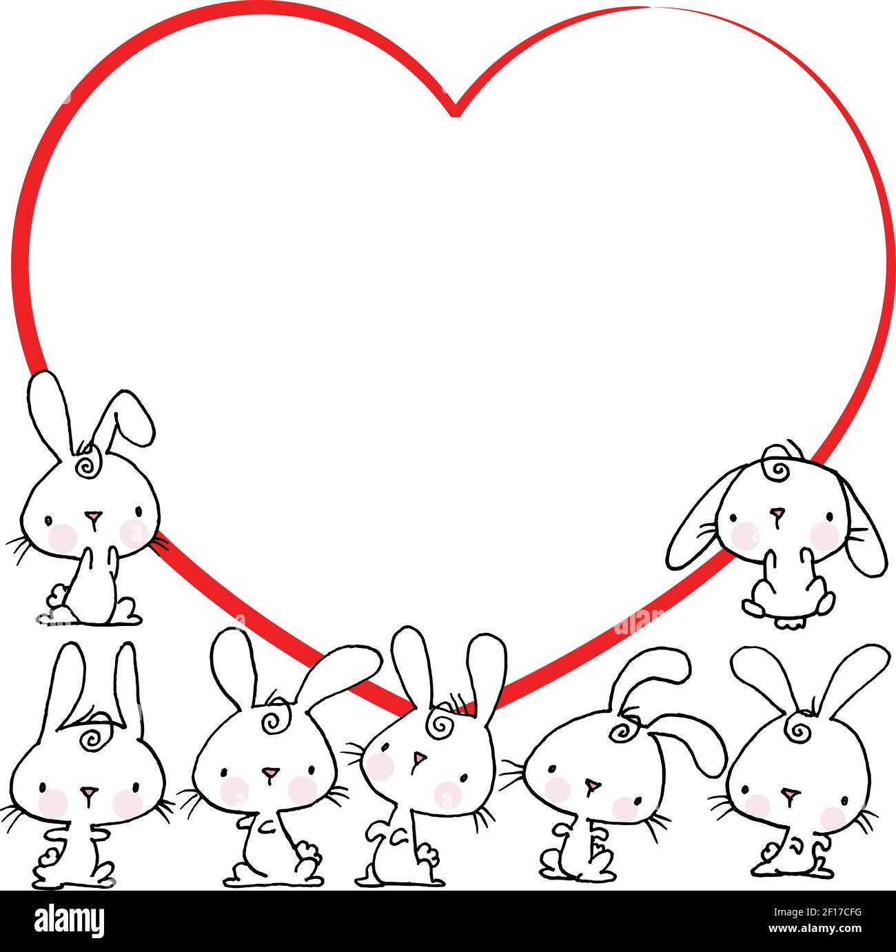 Bunny rabbit heart Cut Out Stock Images & Pictures - Alamy