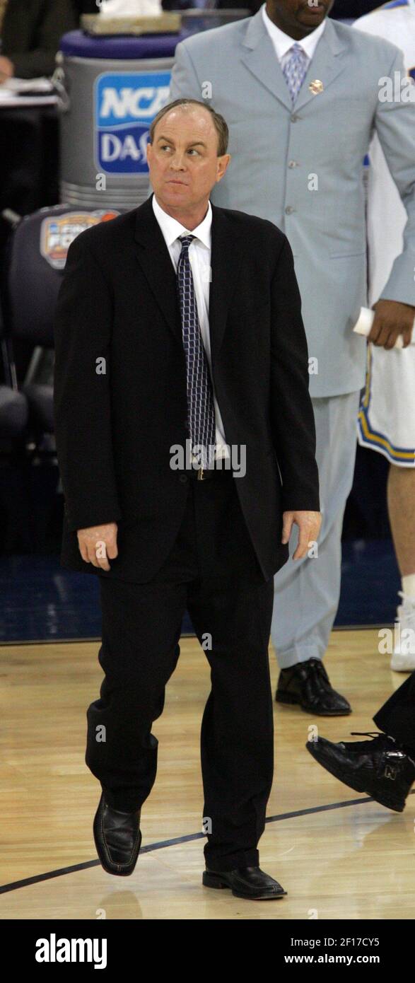 UCLA head coach Ben Howland at the start of a time out as the Florida ...