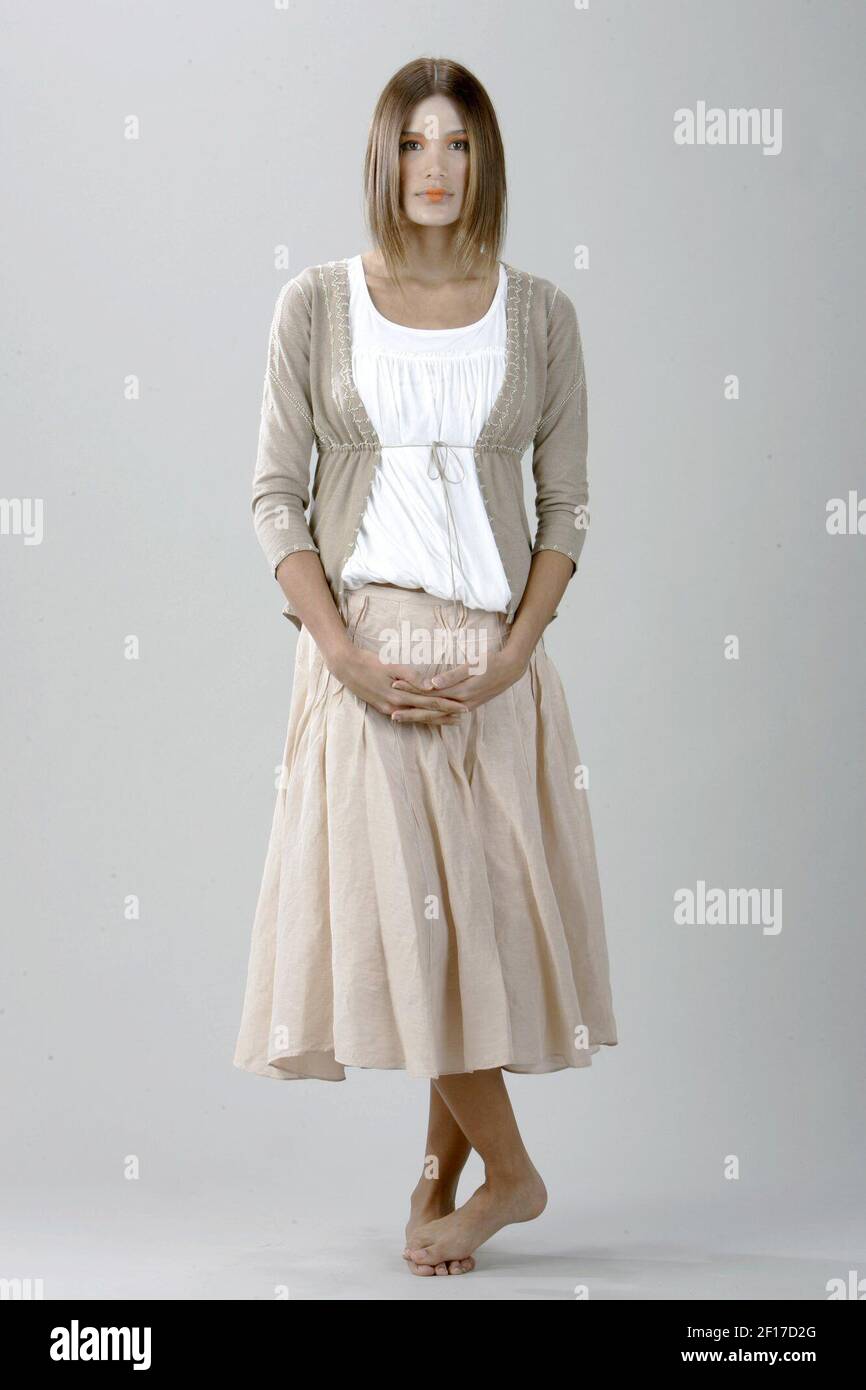 Penelope models a shirt, $88; skirt, $188; and cardigan $158 all by Max ...