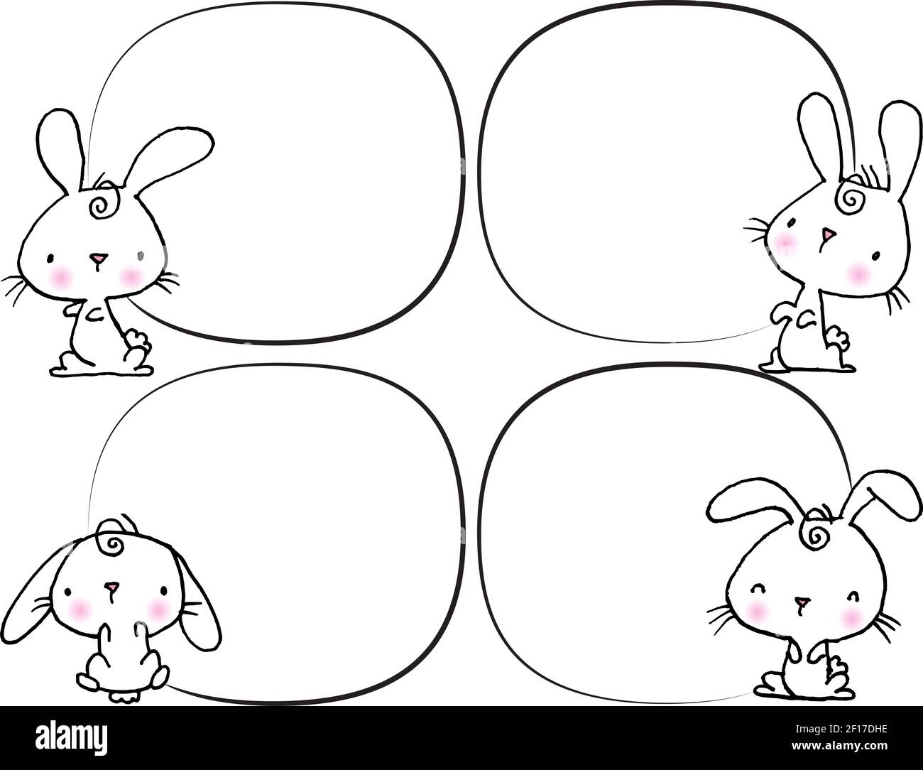 Cartoon rabbit bubble Cut Out Stock Images & Pictures - Alamy