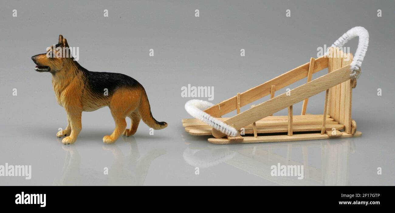 Popsicle Stick Sled Dog