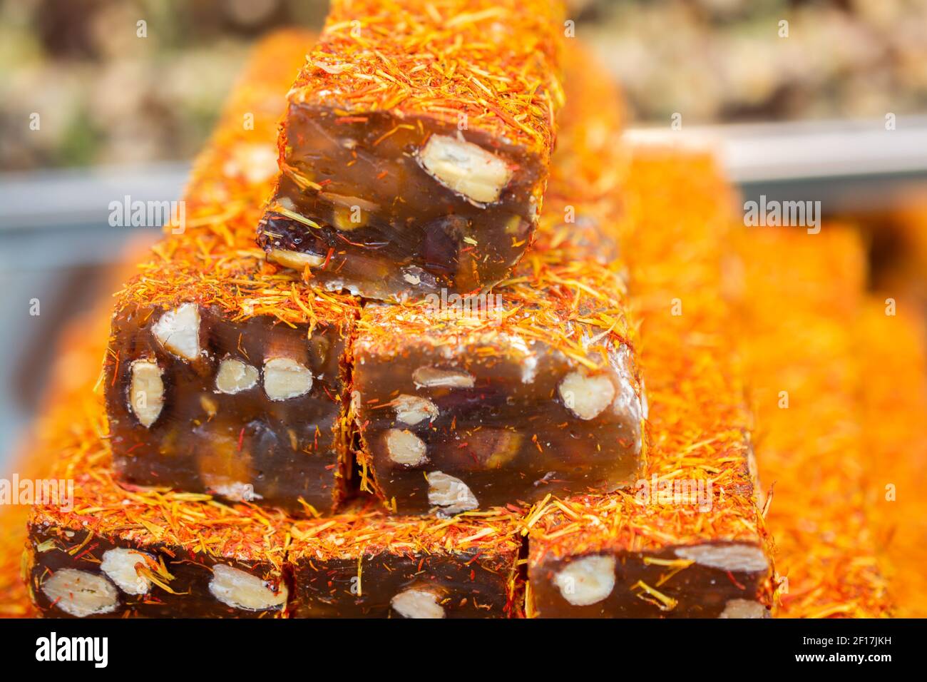 Load of traditional turkish delight lokum sugar coated soft candy Stock ...