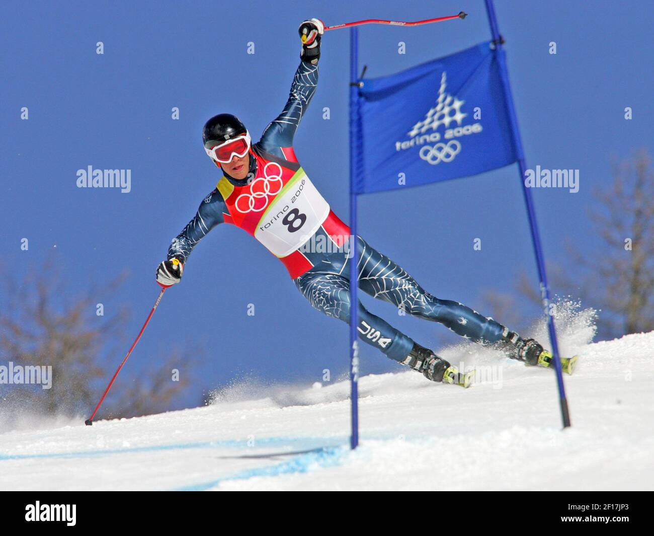 Steven Nyman of the United States skis down the hill during the men's ...