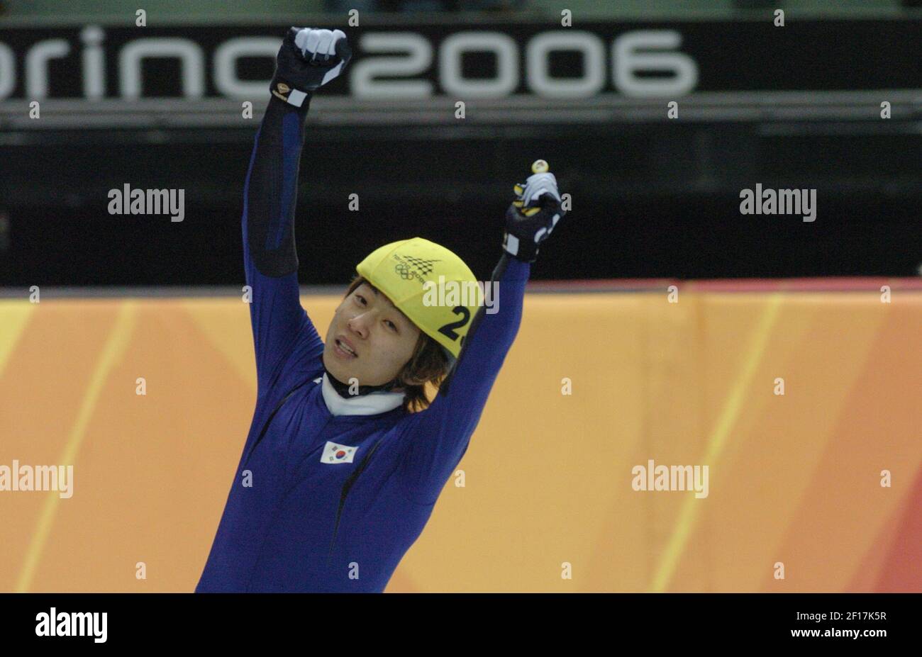 Hyun-Soo Ahn of Republic of Korea celebrates after finishing first ...