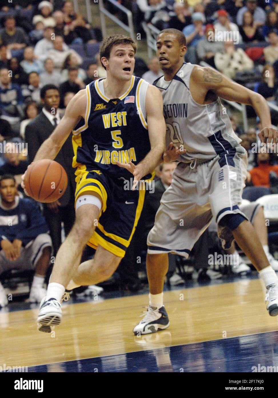 The West Virginia Mountaineers' Joe Herber (5) is shown during a game ...