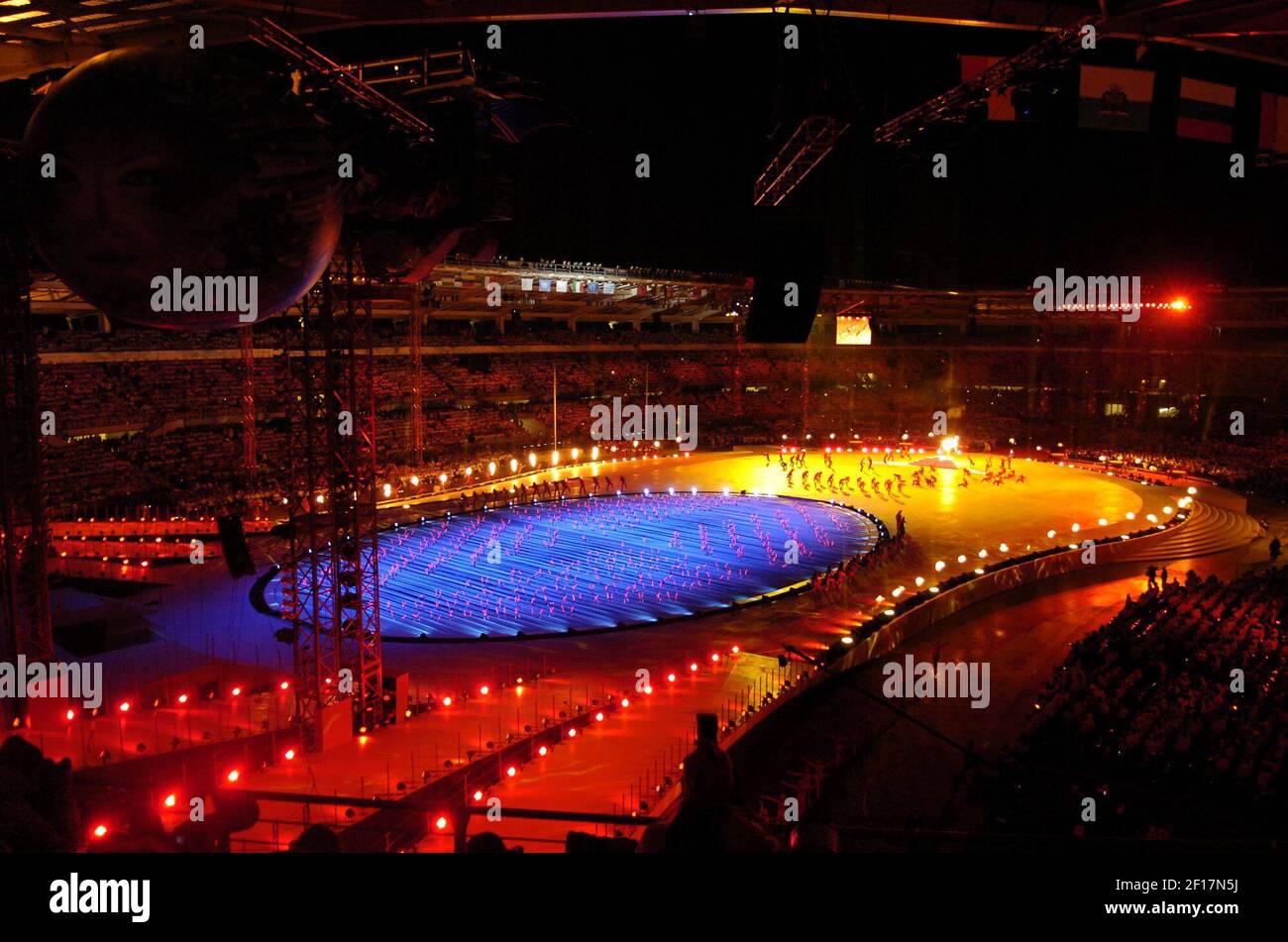 Performers appear on stage during the opening ceremonies for the 2006 ...