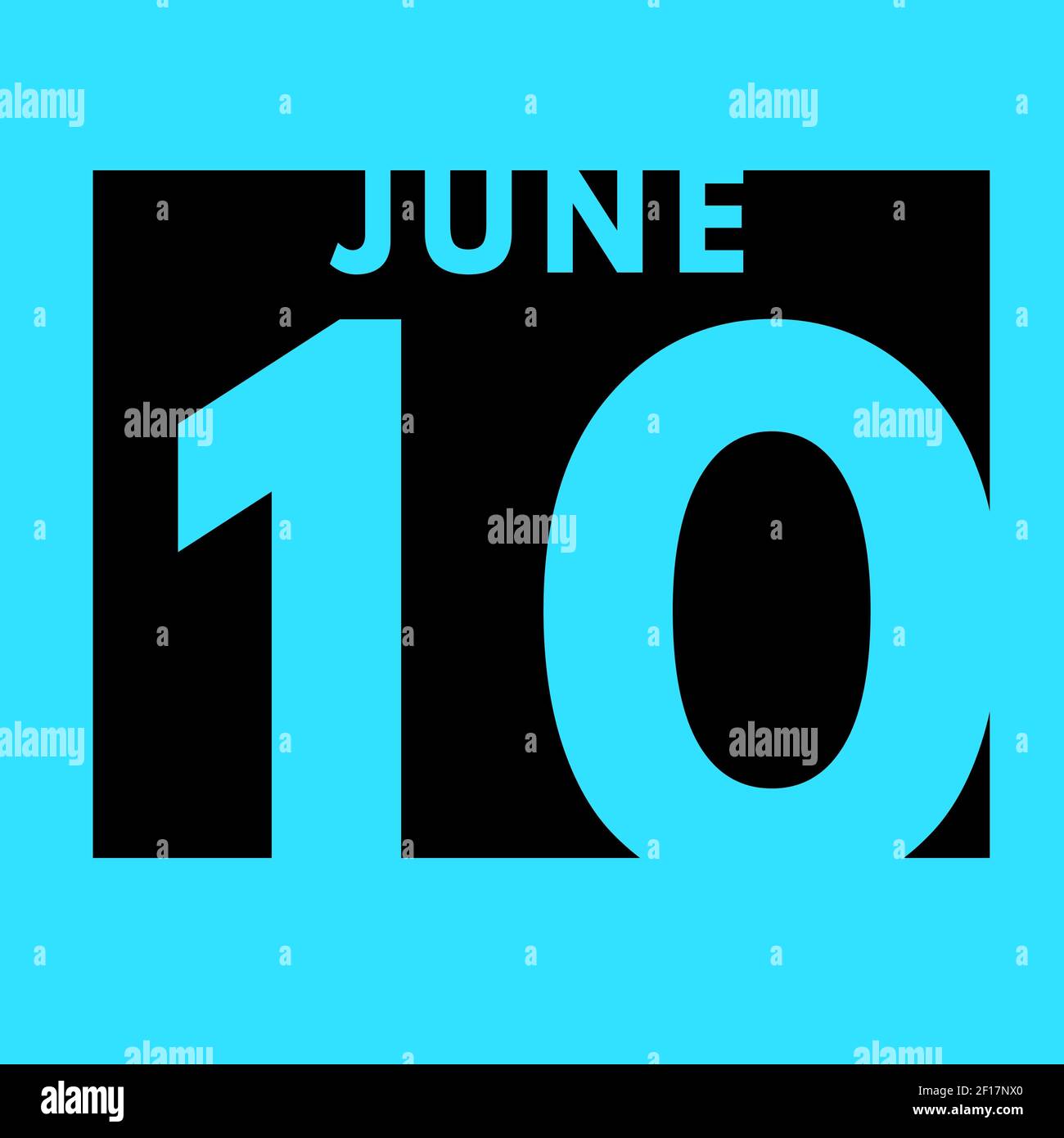 June 10 . flat daily calendar icon .date ,day, month .calendar for the ...