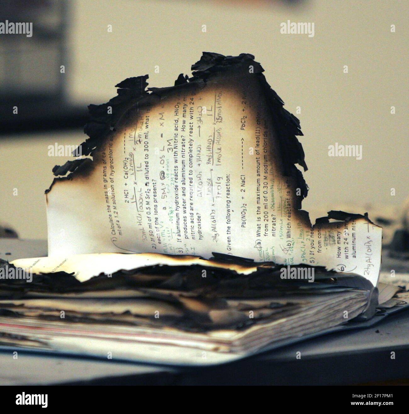 The scene of an accident involving ethanol in a chemistry lab class in ...