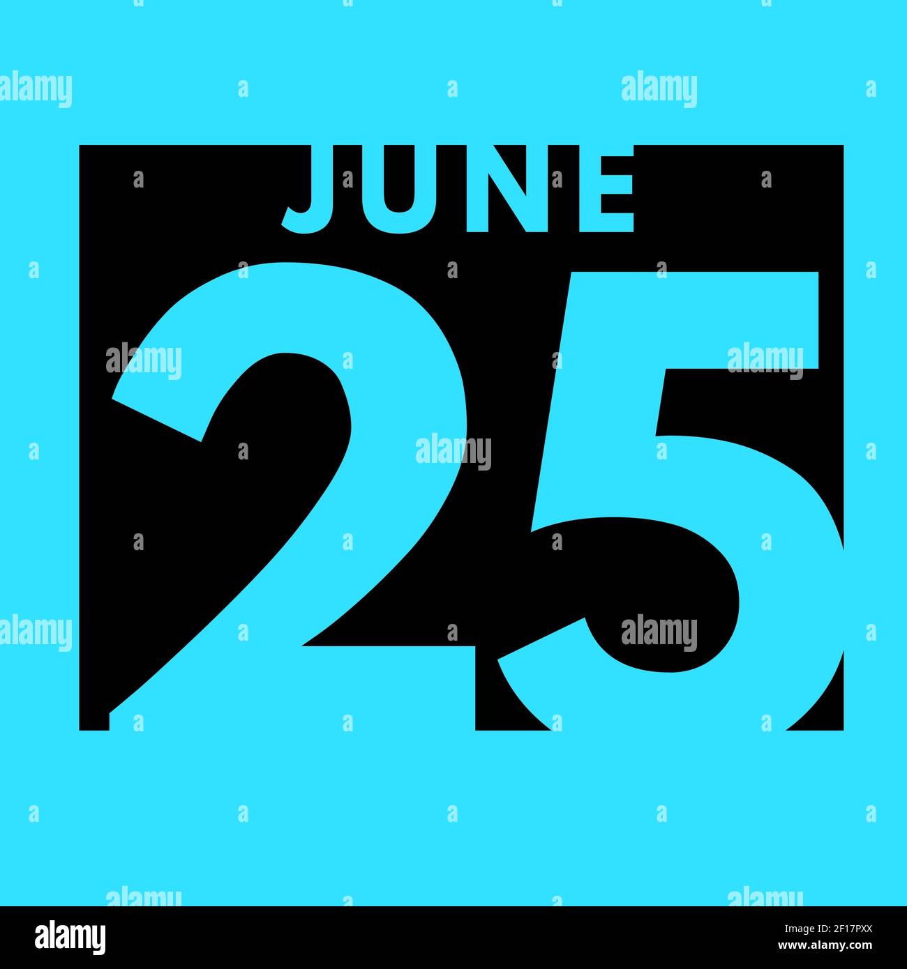 June 25 . flat daily calendar icon .date ,day, month .calendar for the ...