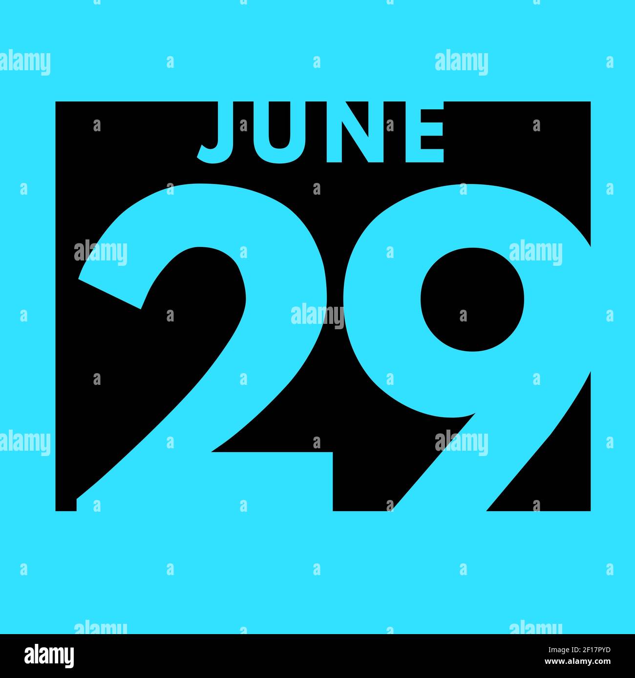 June 29 . flat daily calendar icon .date ,day, month .calendar for the ...
