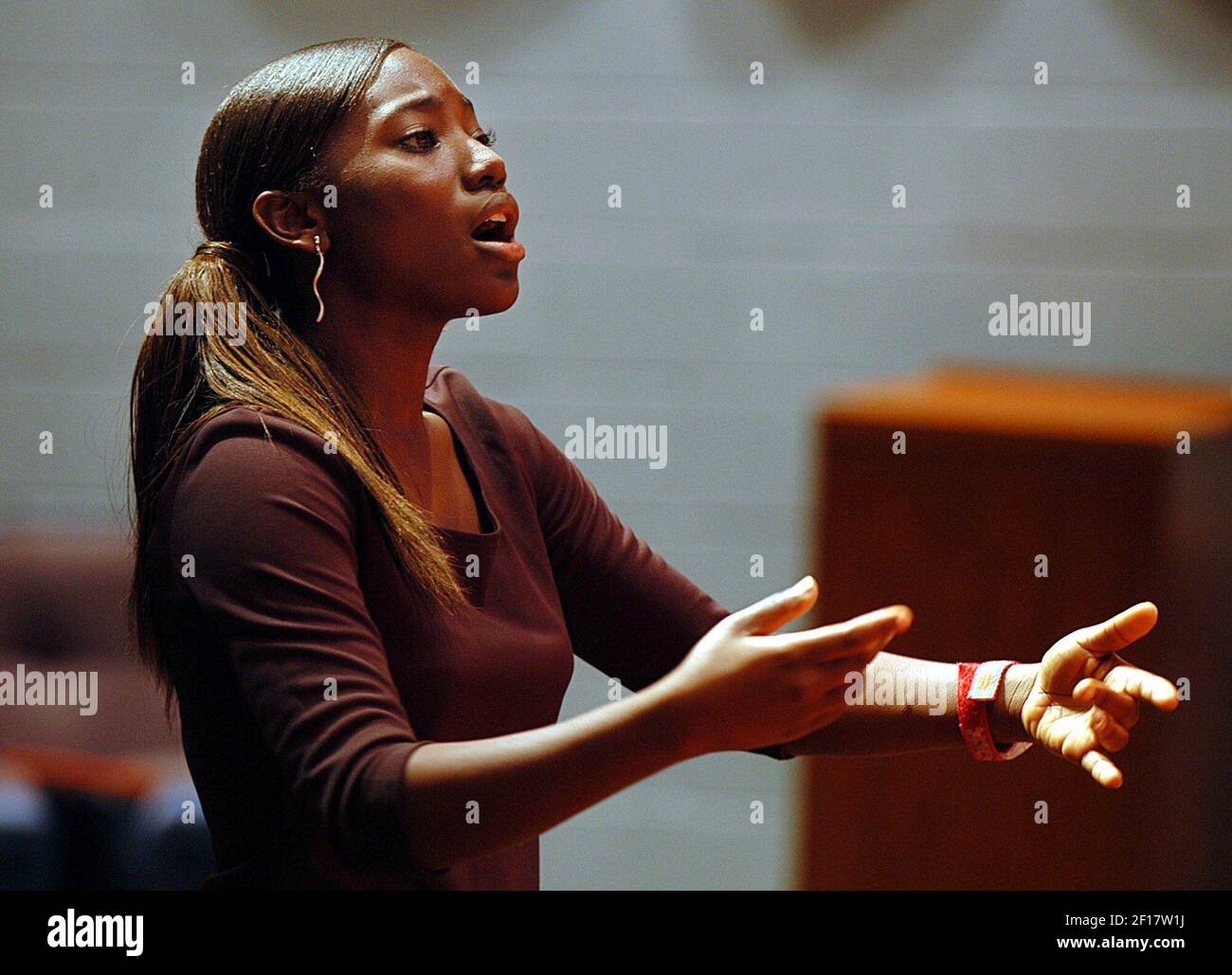 Melissa Lubin directs the chorus at the Dillard School for the ...