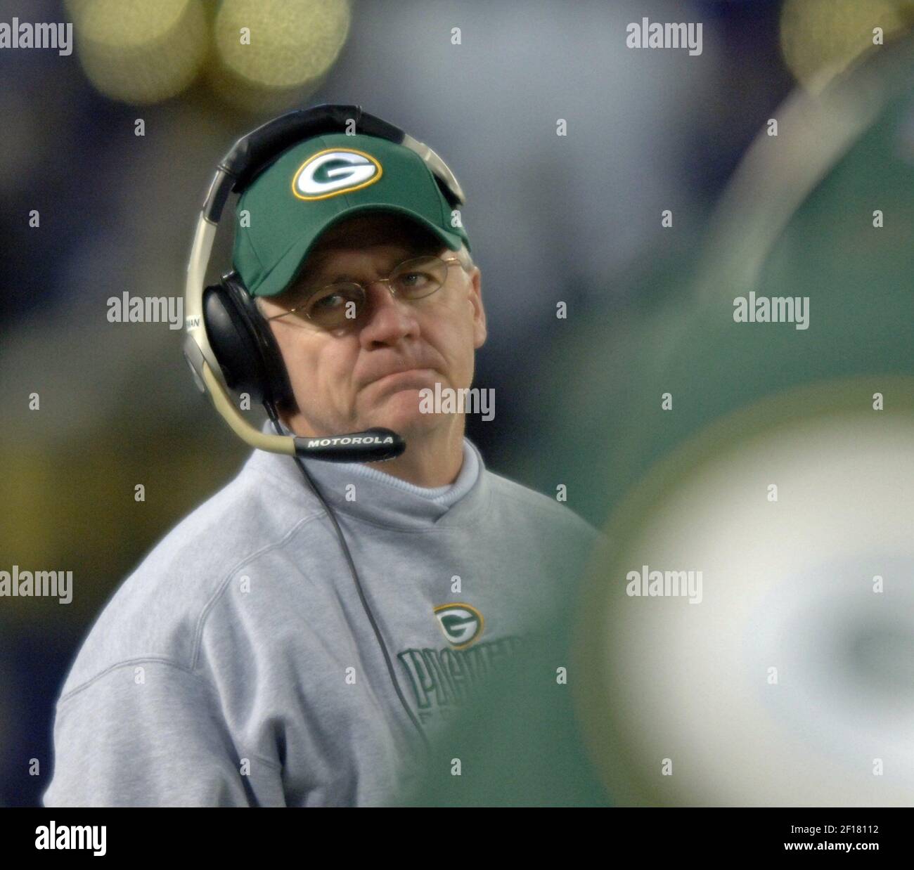 Green Bay Packers' head coach Mike Sherman looks on from the sidelines ...