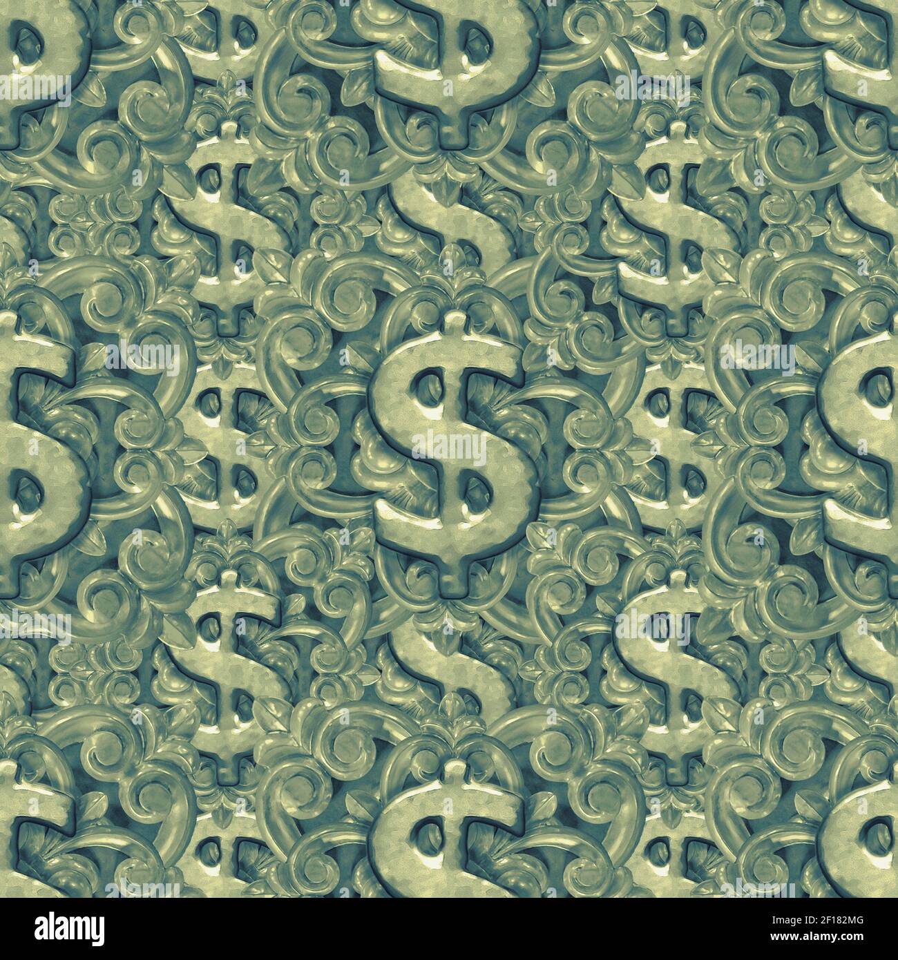Money Symbol Ornate Seamless Pattern Stock Photo - Alamy