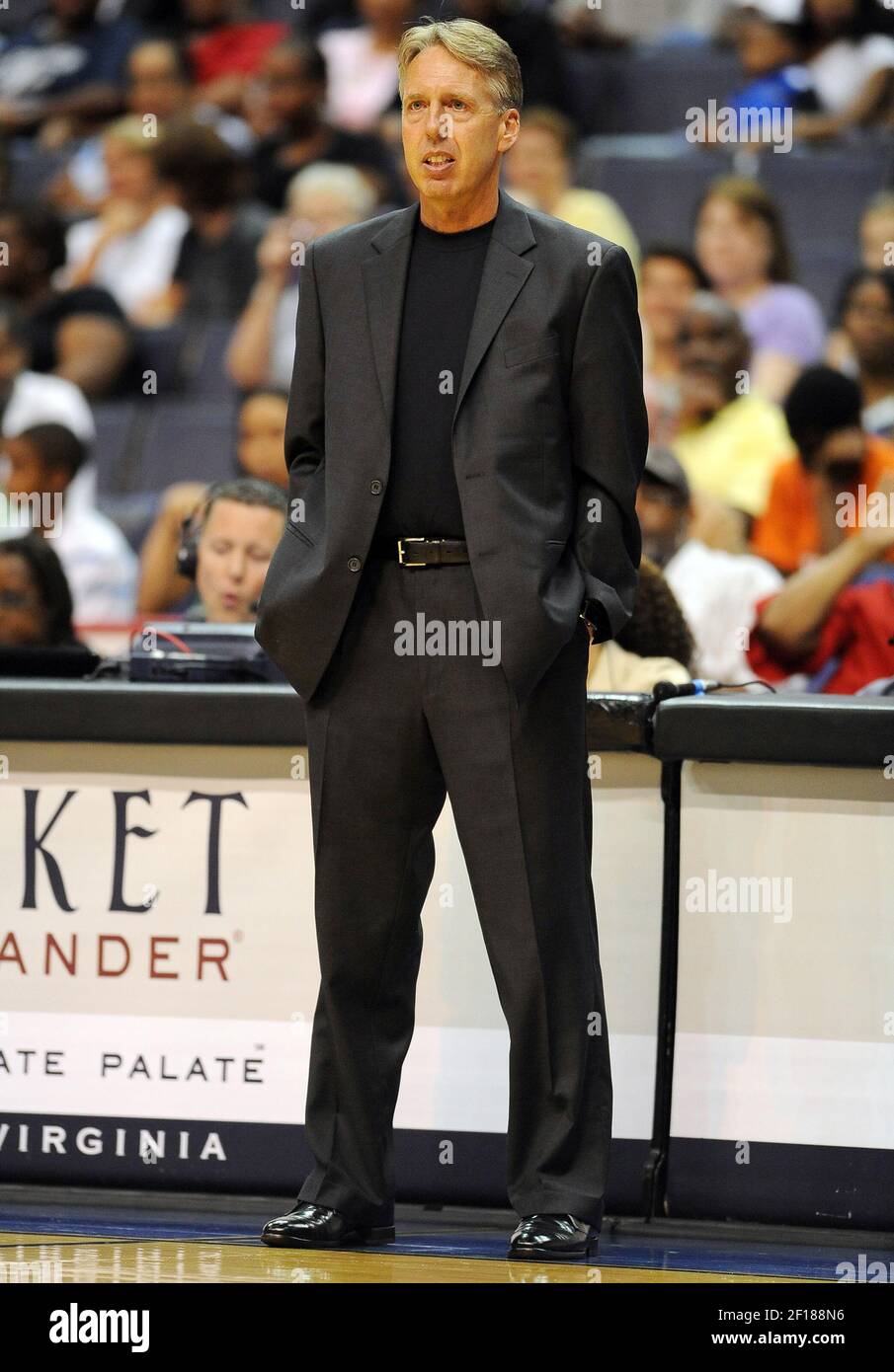 Seattle Storm head coach Brian Agler appears during first-half action ...