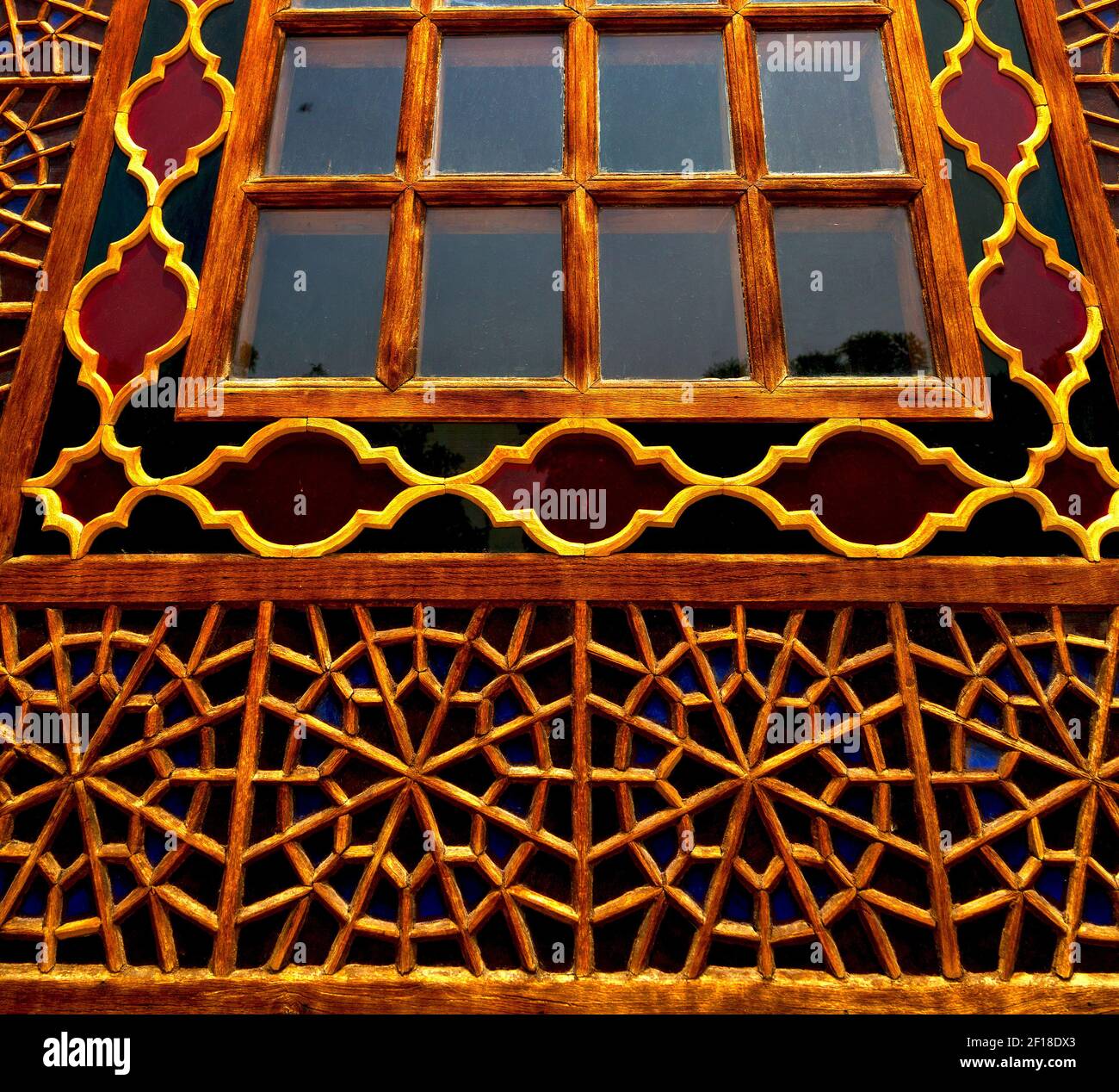 In iran the old architecture window Stock Photo - Alamy