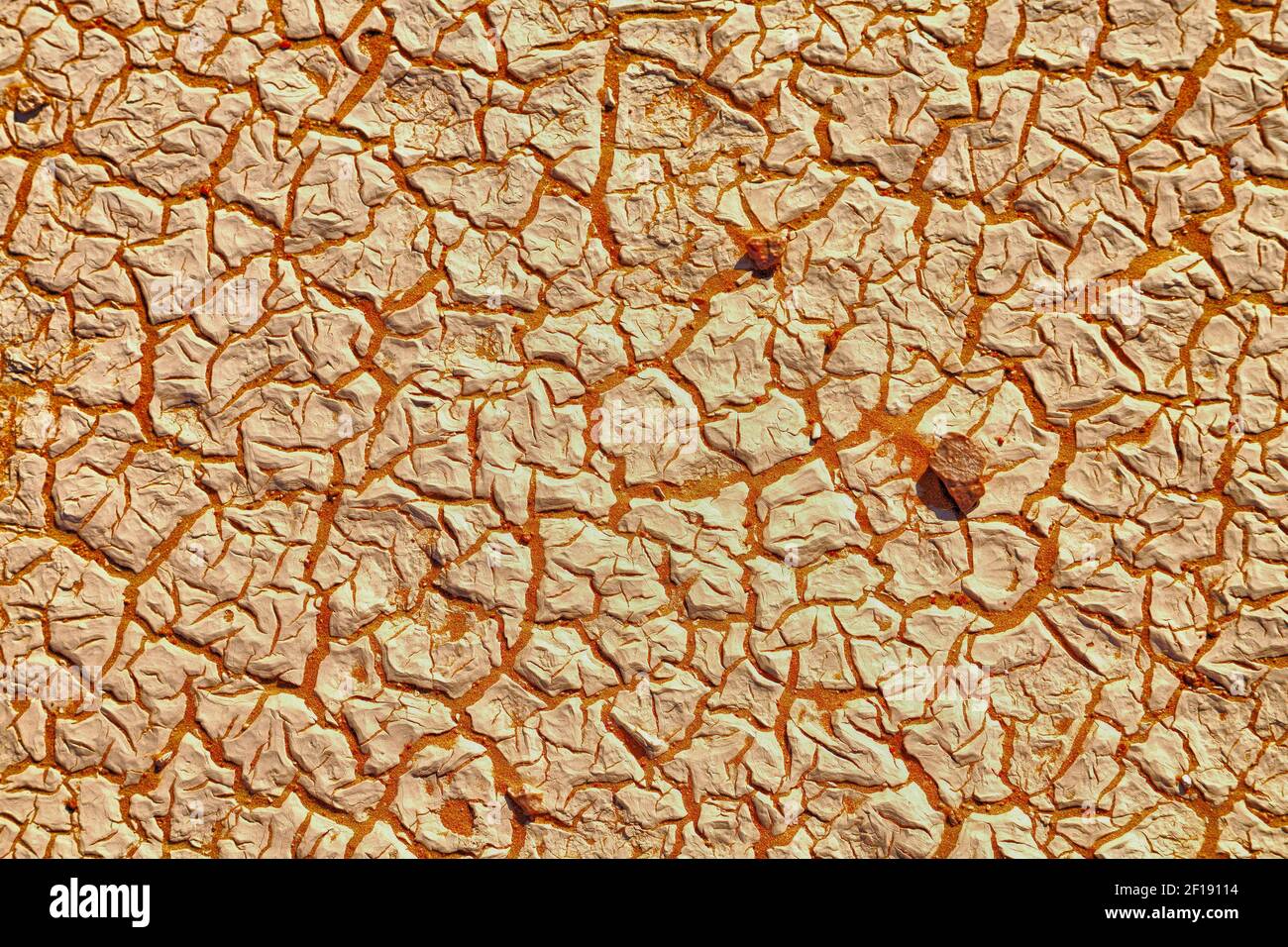 In oman rub al khali old desert and the abstract cracked sand texture ...