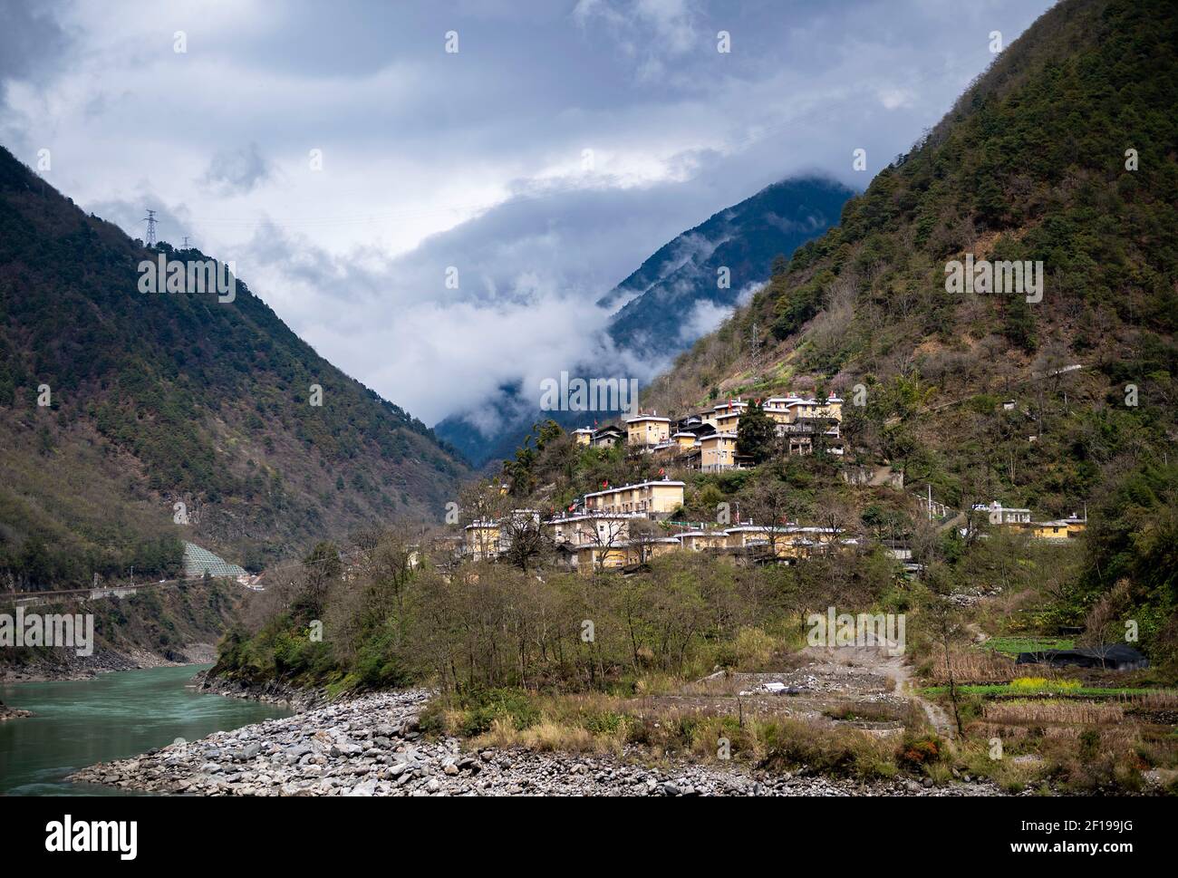 Gongshan. 7th Mar, 2021. Photo taken on March 7, 2021 shows a ...