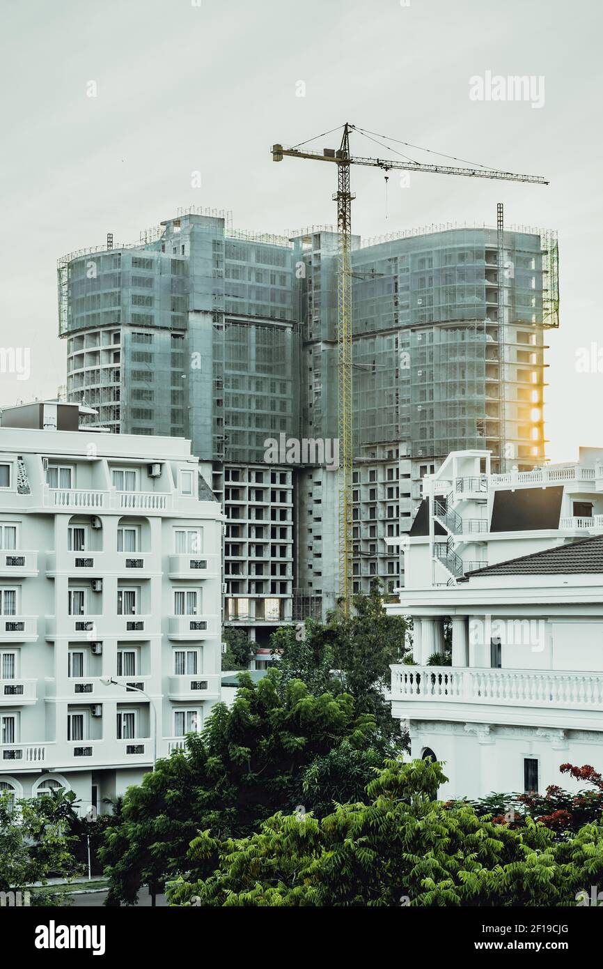 VERTICAL big multi-storey residential or office high rise building ...