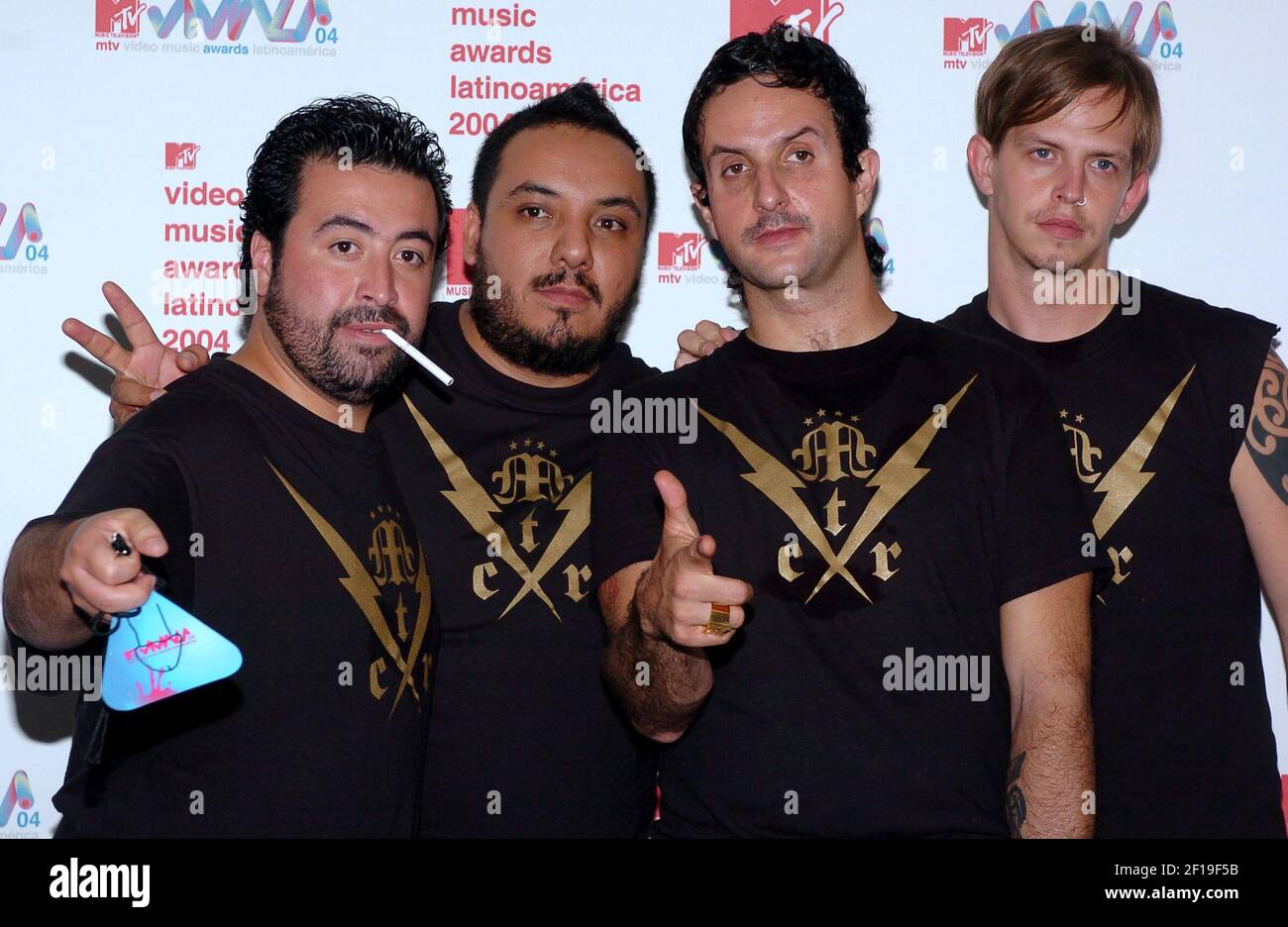 Molotov pose in the pressroom at the 2004 MTV Video Music Awards Latin ...