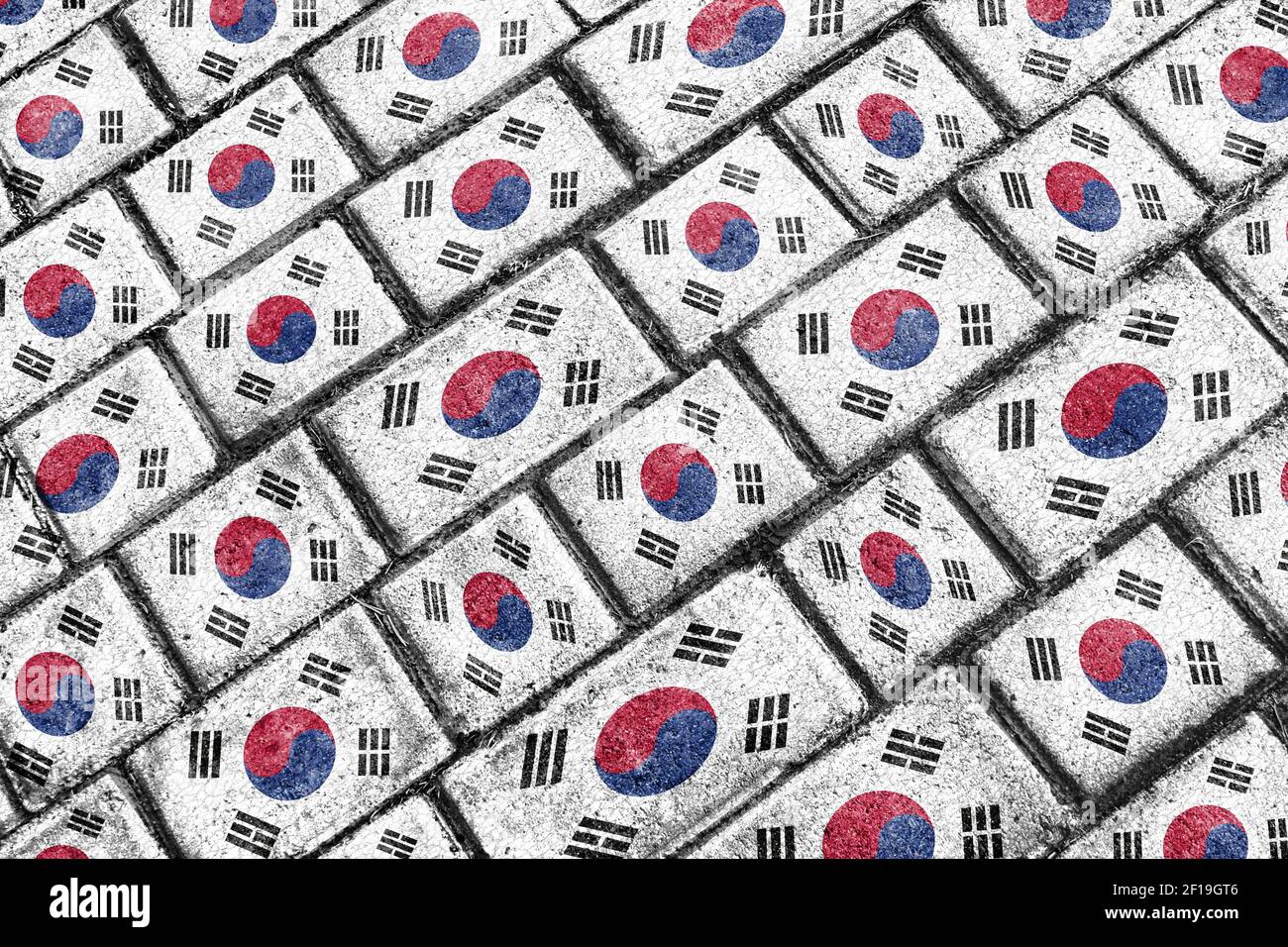 South Korea Flag Urban Grunge Pattern Stock Photo - Alamy