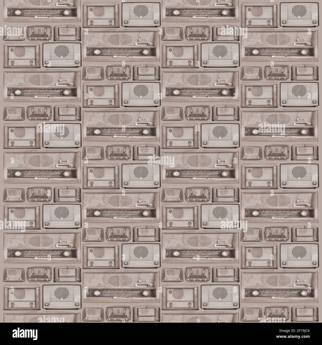 Retro radio pattern seamless hi-res stock photography and images - Alamy