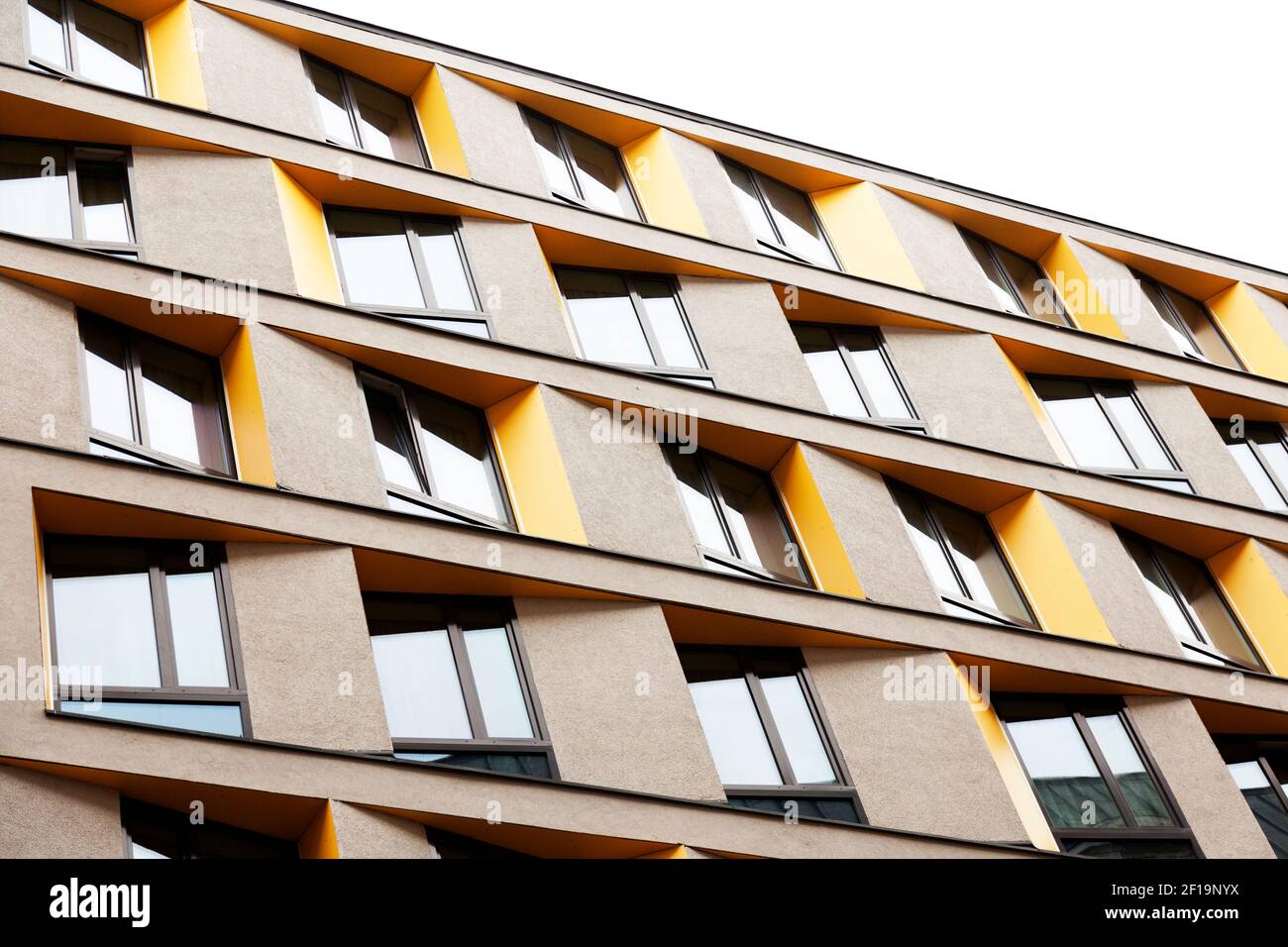 Budapest, Hungary - May 27, 2019: modern house facade with exciting ...
