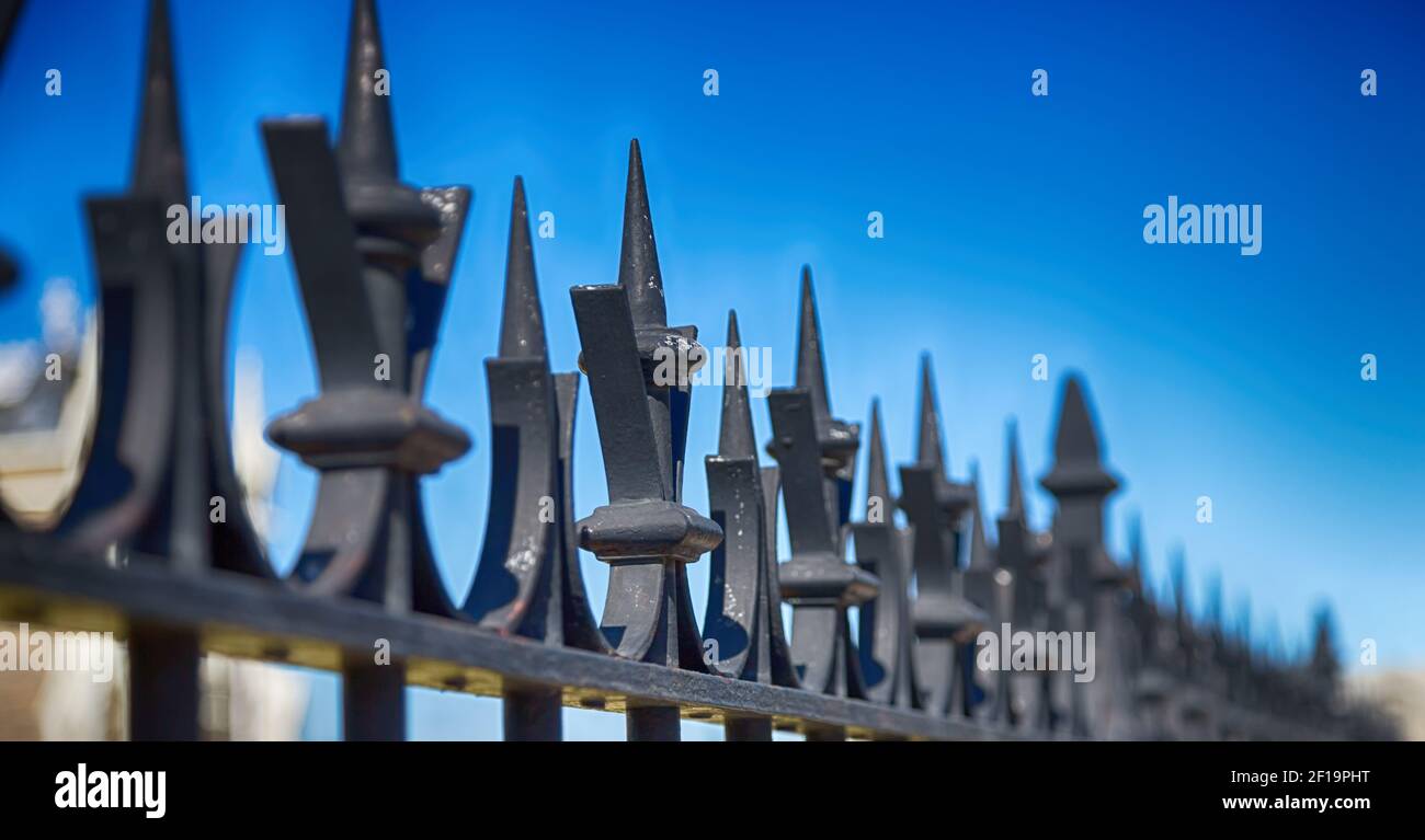 Railing steel and background Stock Photo - Alamy