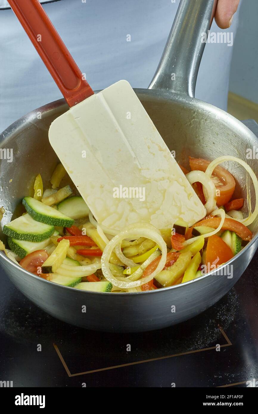 Chef salad mixing bowl in a series full of food recipes Stock Photo - Alamy