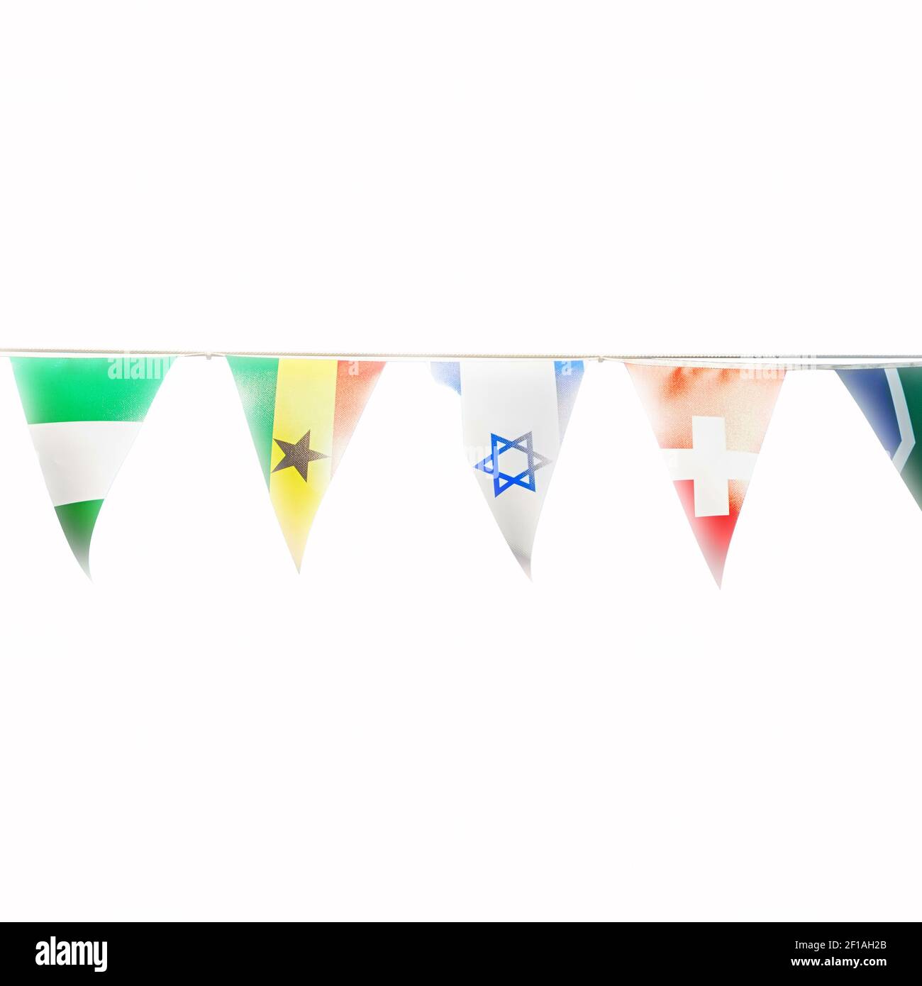In south africa decorative waving flags Stock Photo - Alamy