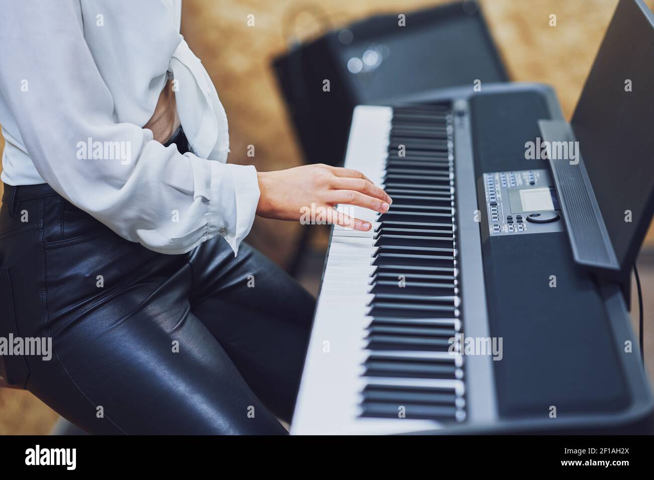 Woman hand keyboard dark hi-res stock photography and images - Alamy