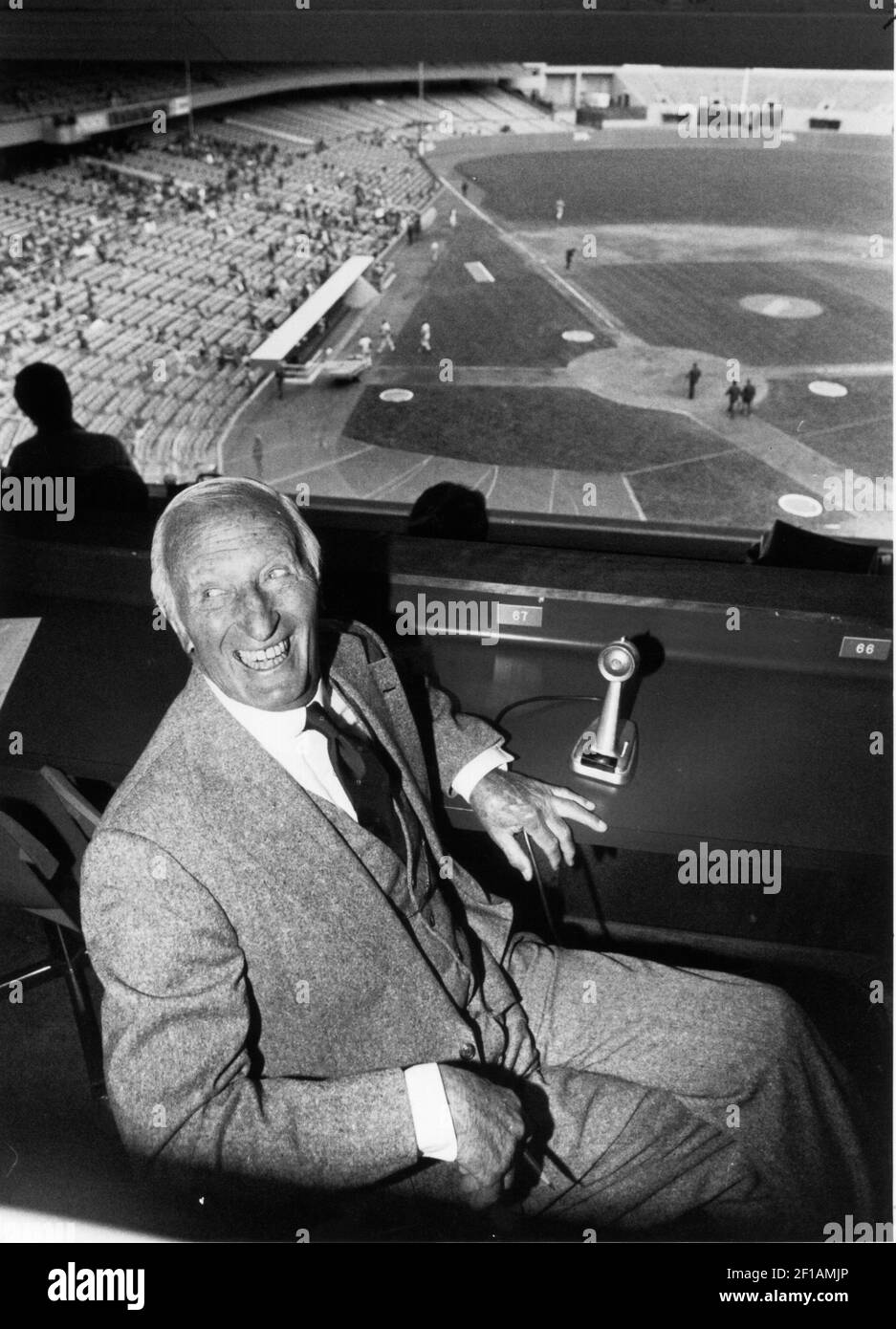 In this 1986 file photo, Bob Sheppard is shown at Yankee Stadium in New ...