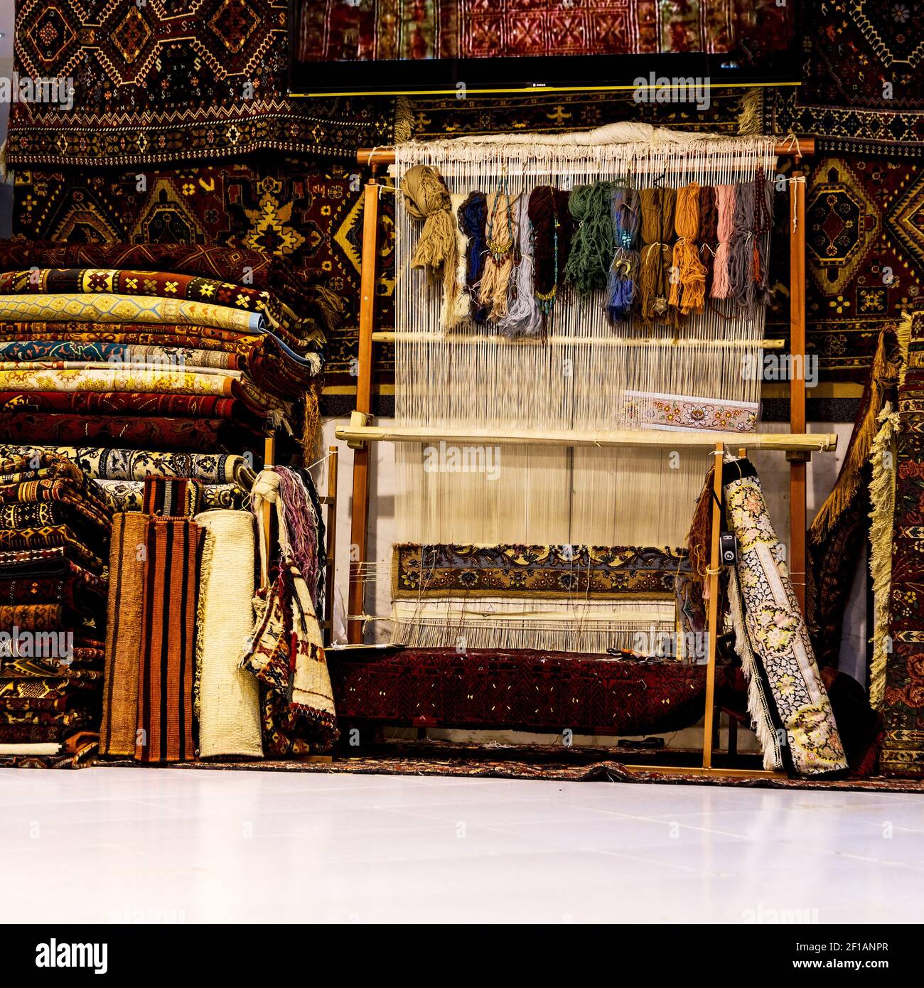 In iran antique carpet textile Stock Photo - Alamy