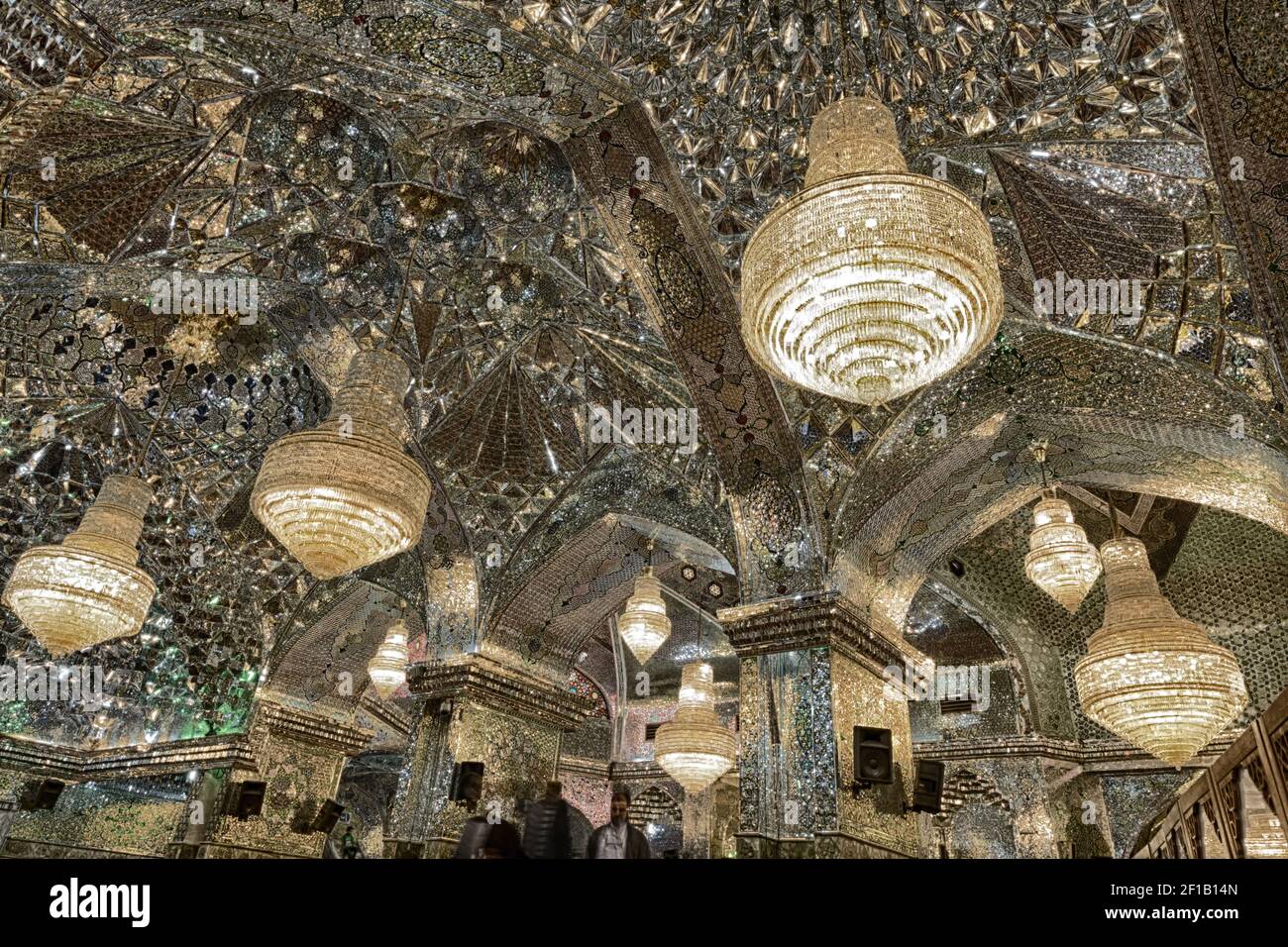 In iran inside the old antique mosque Stock Photo - Alamy