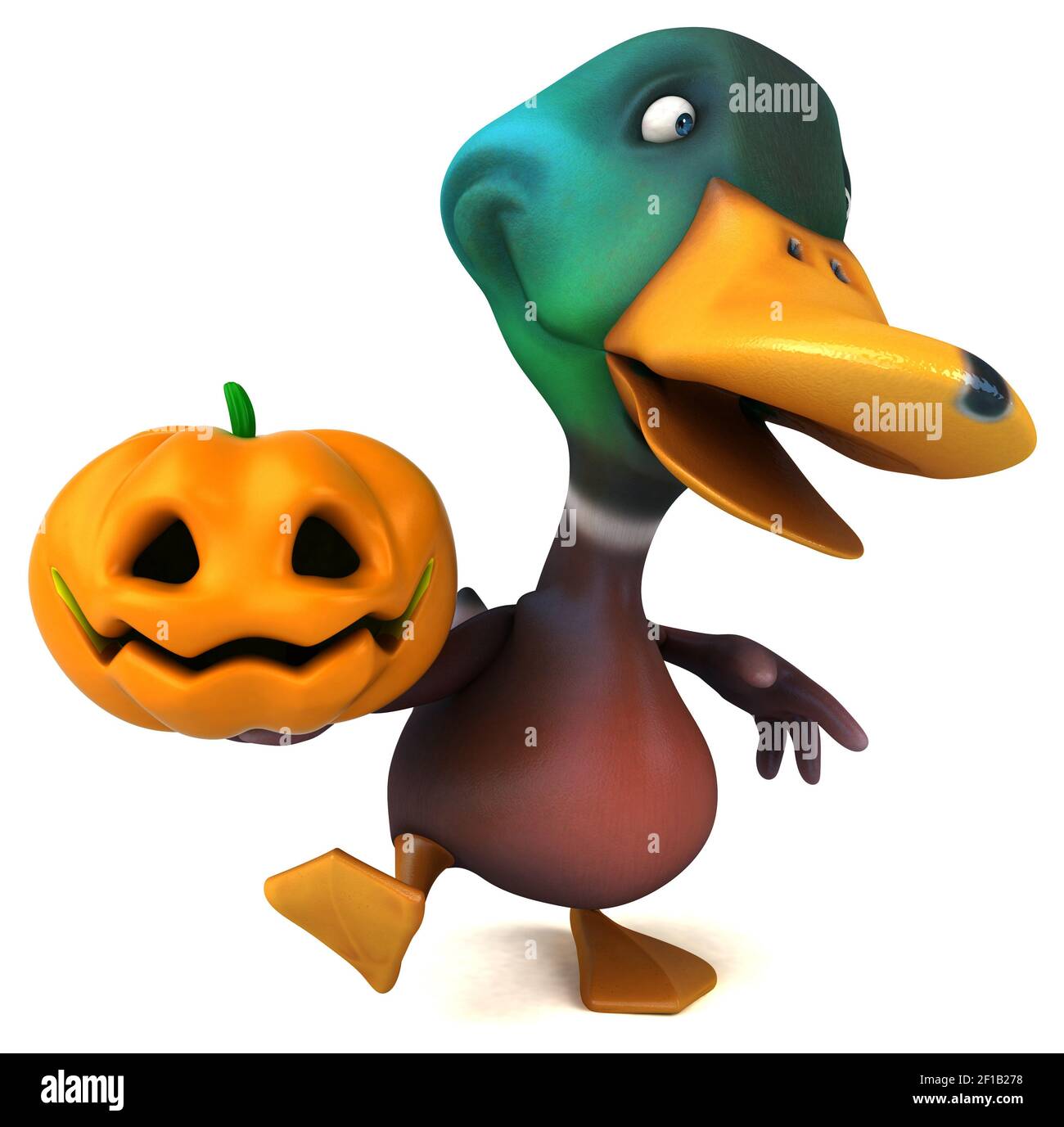 Fun duck - 3D Illustration Stock Photo - Alamy