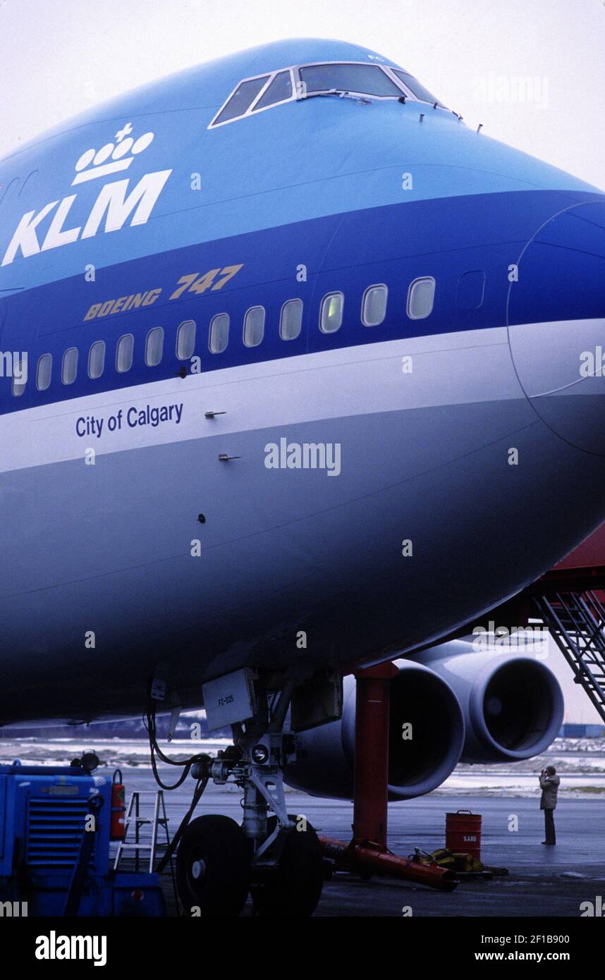 In this file photo from December 15, 1989, a KLM Boeing 747 flew into a ...