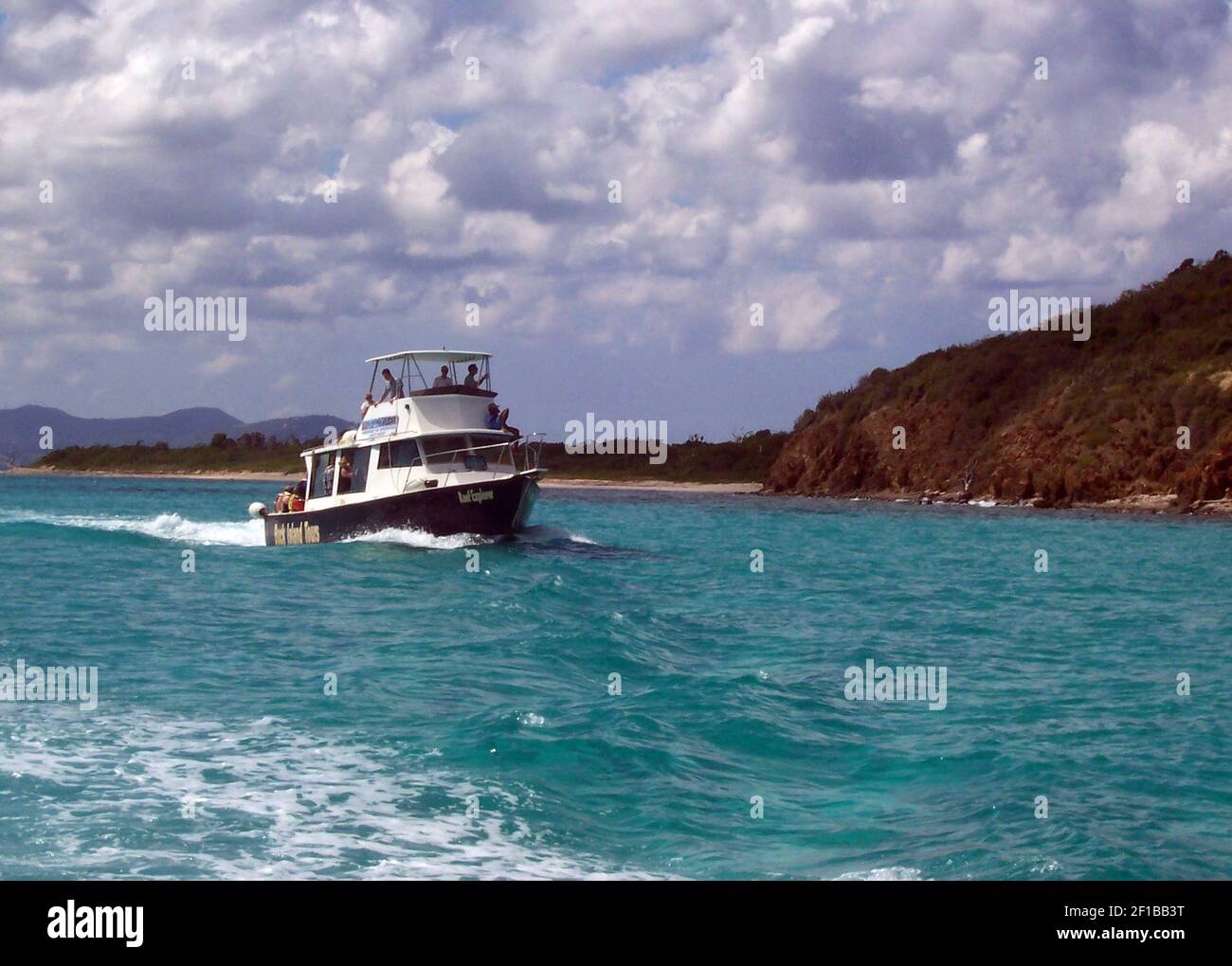 The boat arrives at Buck Island from Christiansted, St. Croix. The ...