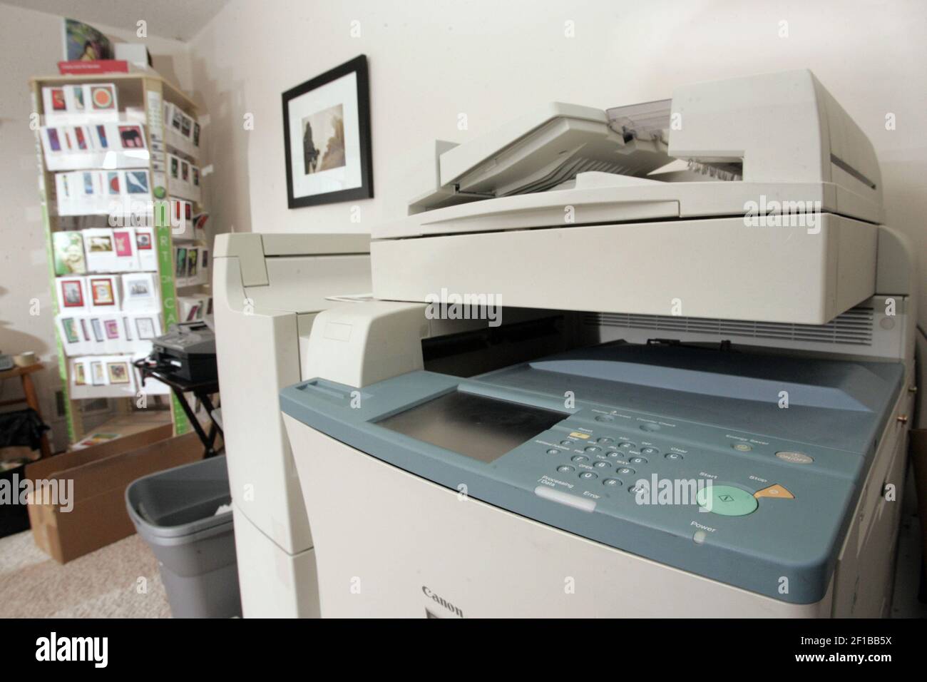 In the basement of Tim Colley's Mission, Kansas home is the printer ...