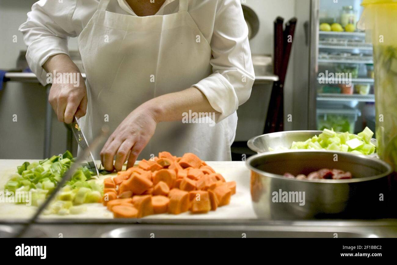 A chef at Molly Malone's in Chicago makes a batch of Irish stew. Among ...