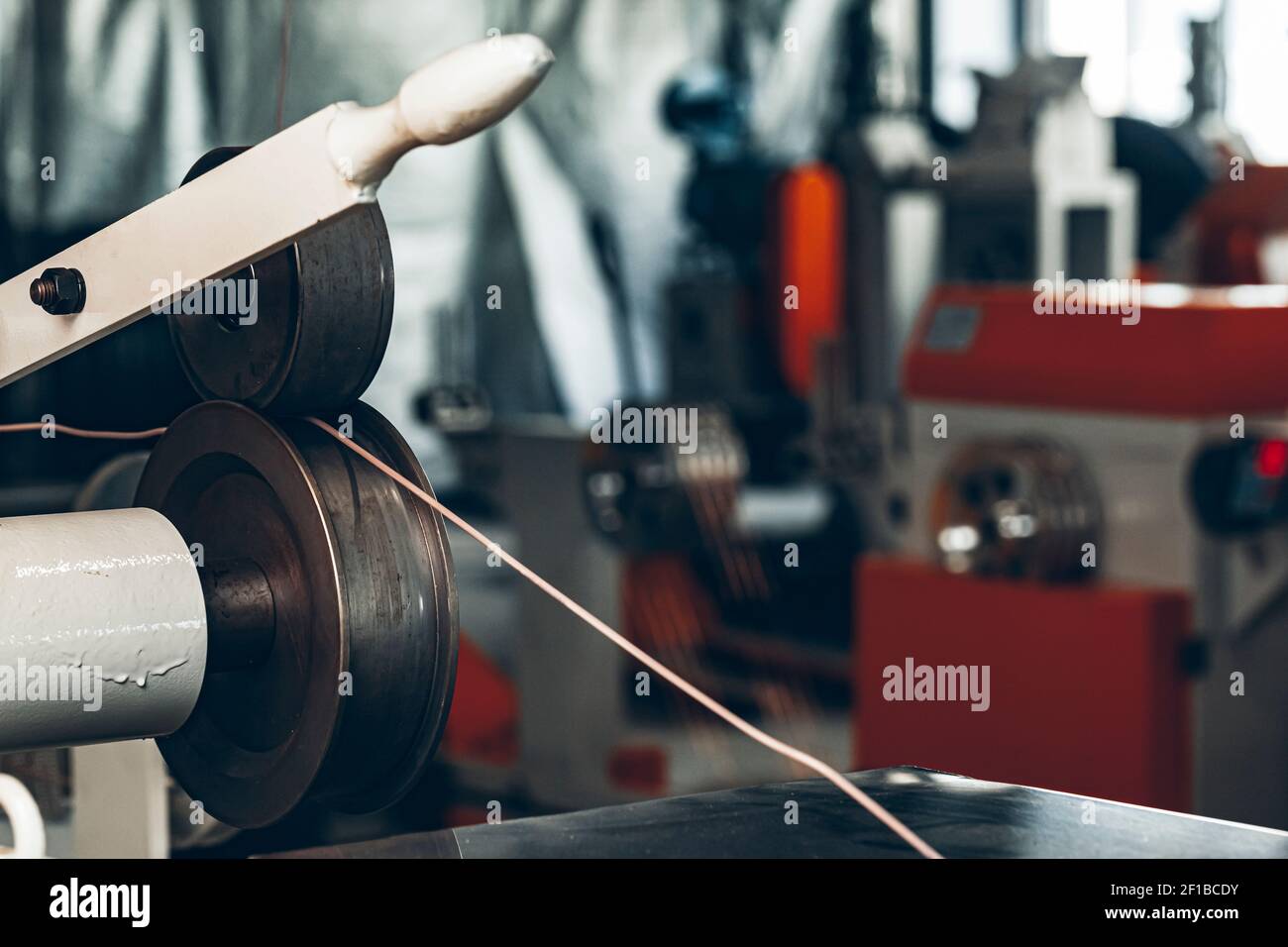 Production of cable wire at cable factory Stock Photo - Alamy
