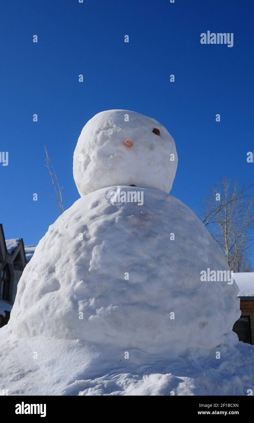 Photo shows the beautiful snow scenery with a low temperatures of -20æ ...