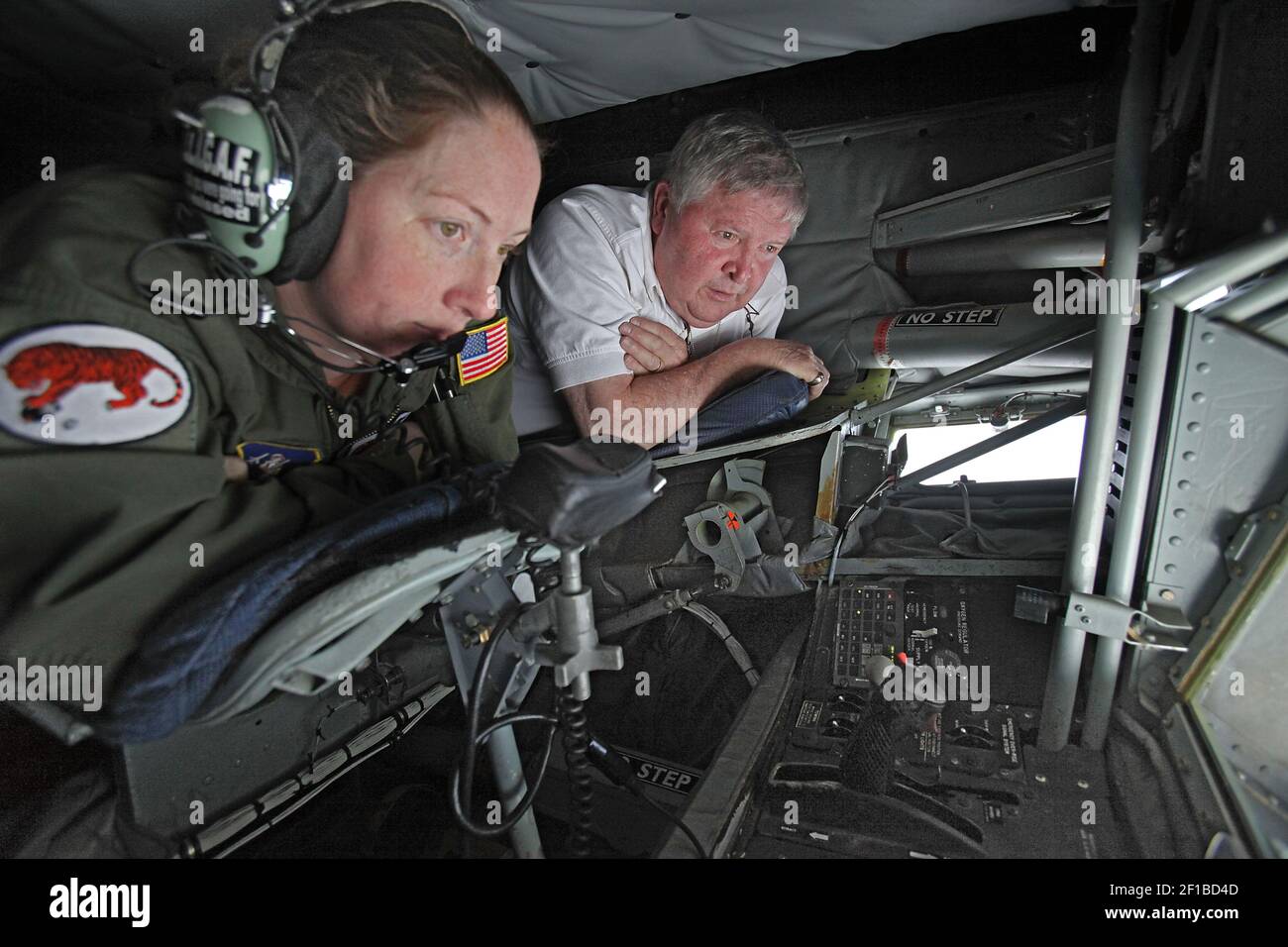 During the "Bosslift" flight to Tyndall AFB, Russ Regn, right, member ...
