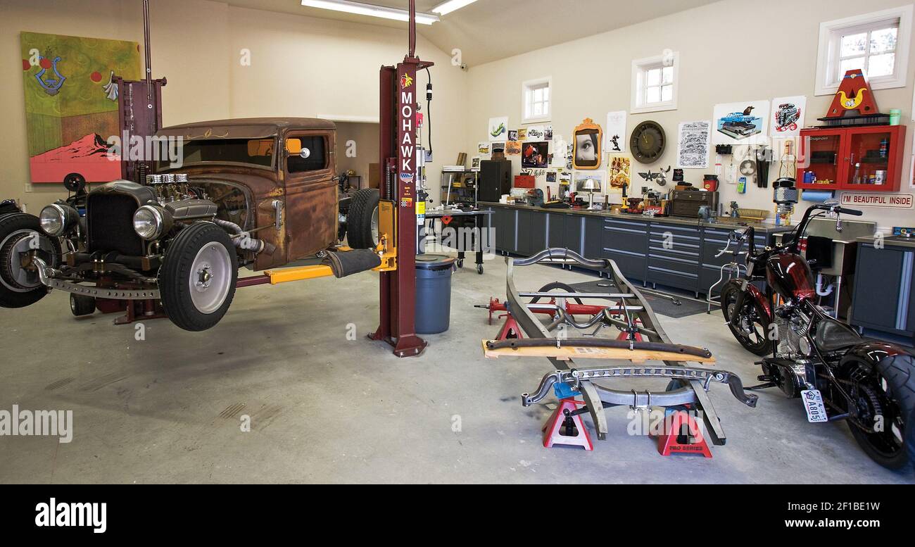 Take a look inside automotive expert Chris Andrews' amazing home garage ...