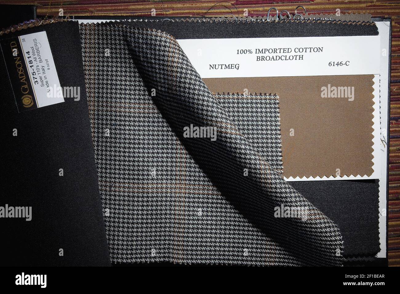 A sample book of swatches. (Photo by Paul Moseley/Fort Worth Star ...