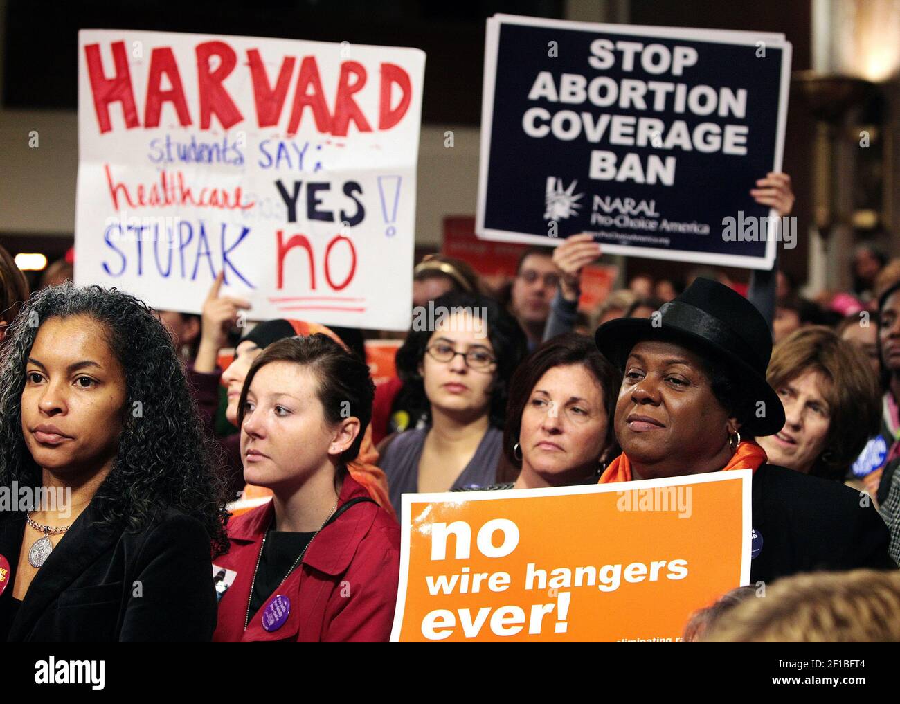 Abortion supporters gather at a rally against the Stupak amendment to ...