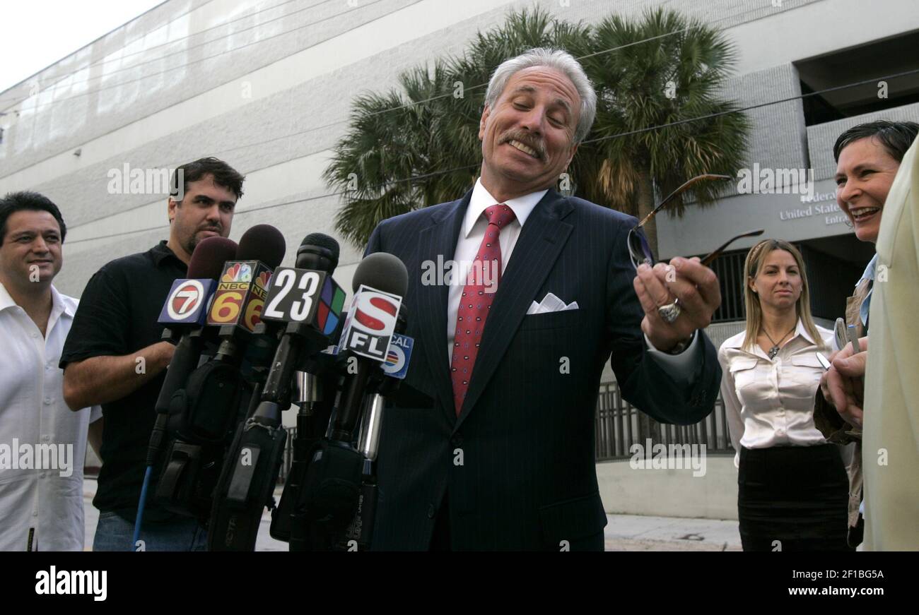 Marc Nurik, attorney for Scott Rothstein, speaks with the media after ...