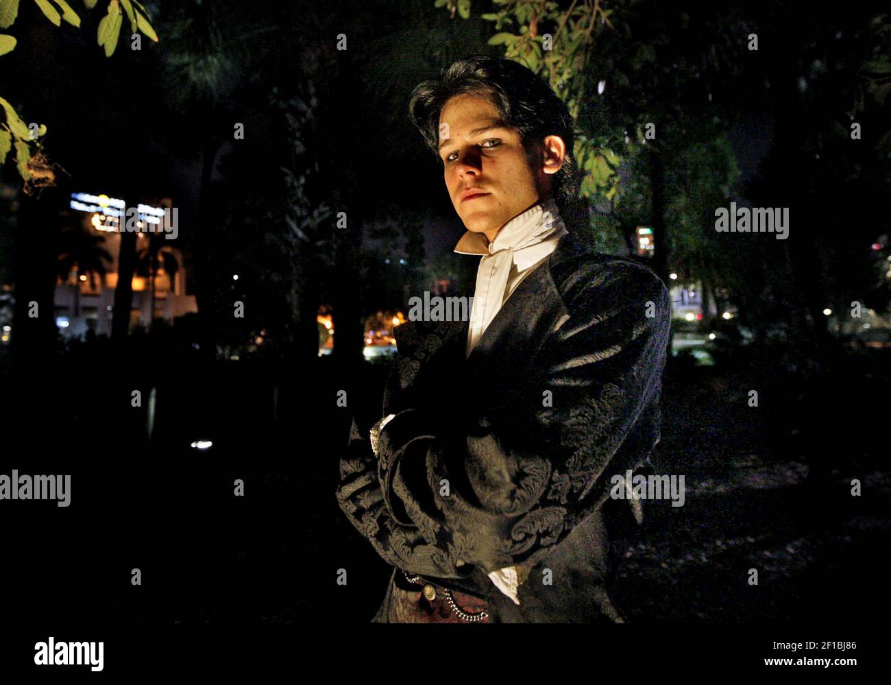 Draethius, pictured October 30, 2009,a vampire from Boca Raton, is part ...