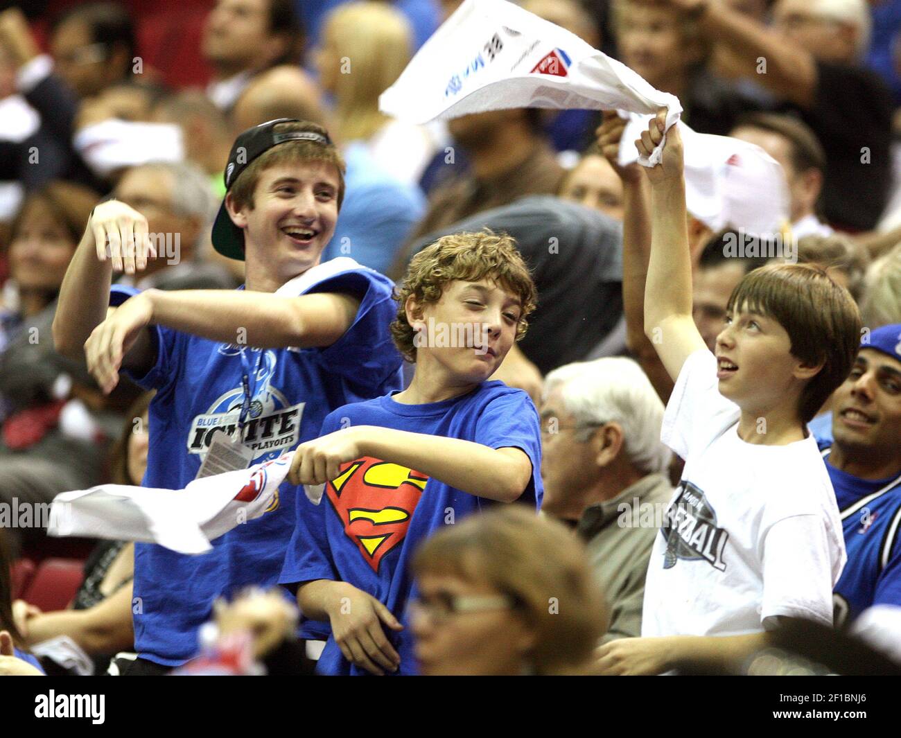 Orlando fans cheer as the Magic face the Philadelphia 76ers at Amway ...